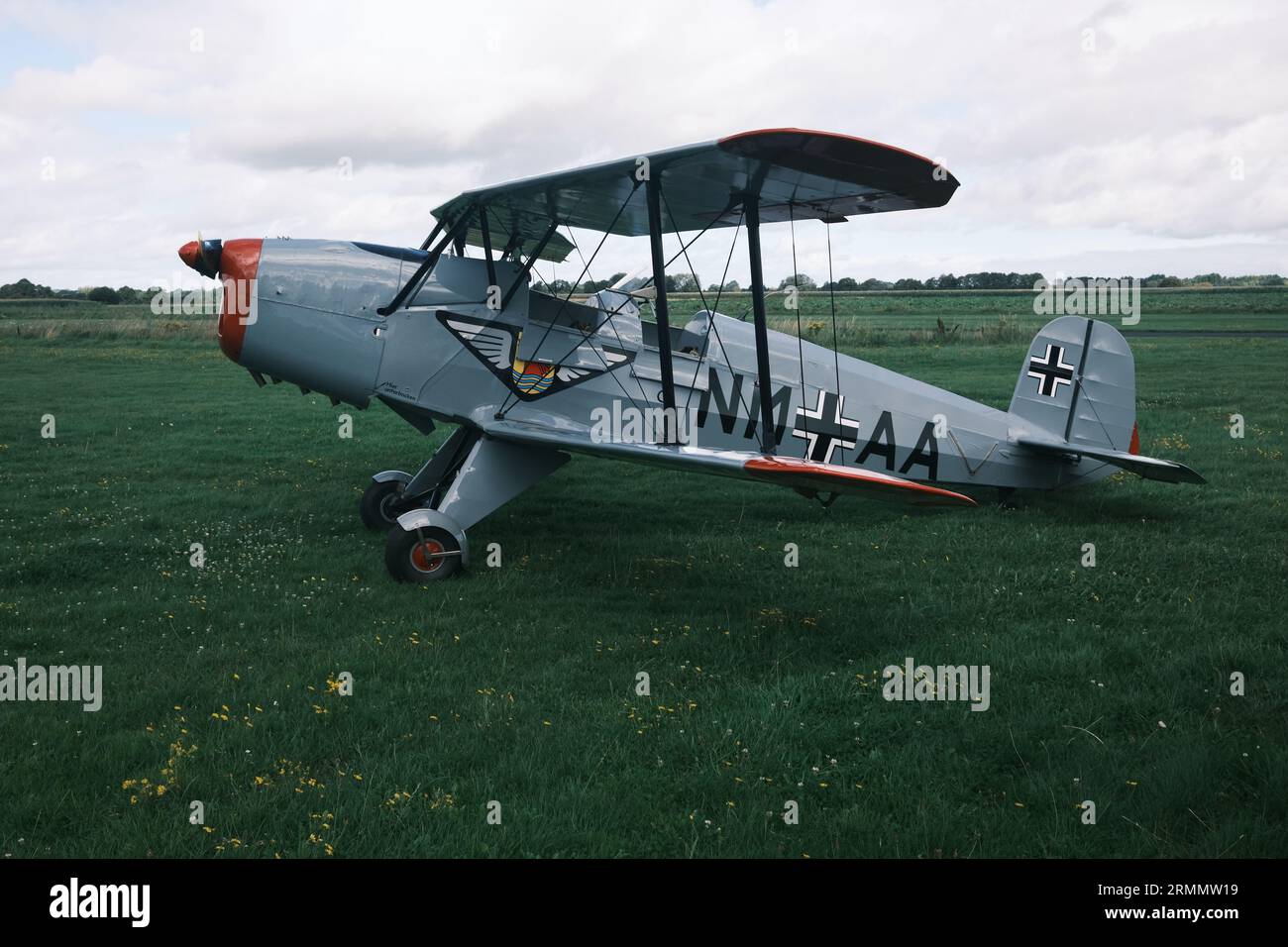 The aircraft is a Bucker Jungmann BU131 world war 2 Luftwaffe pilot ...
