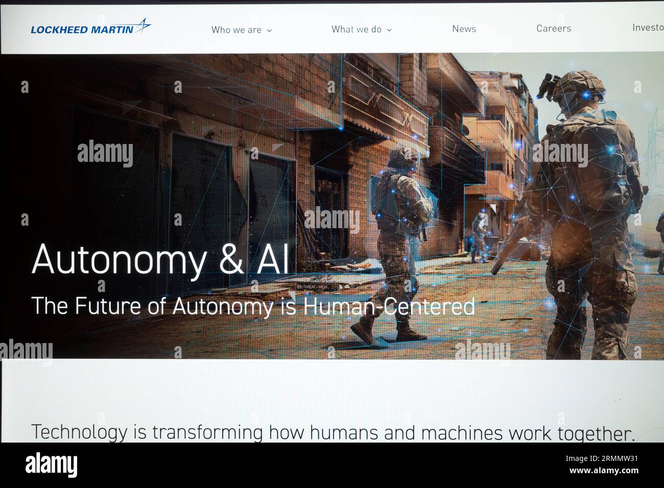 New York, New York, USA. 29th Aug, 2023. Lockheed Martin's website on ...