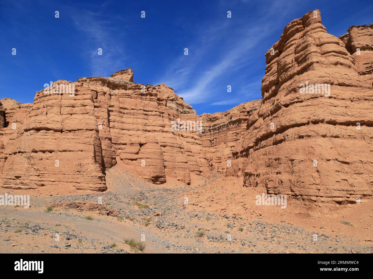 The rock formations in Nemegt canyon, Umnugobi, Mongolia Stock Photo ...