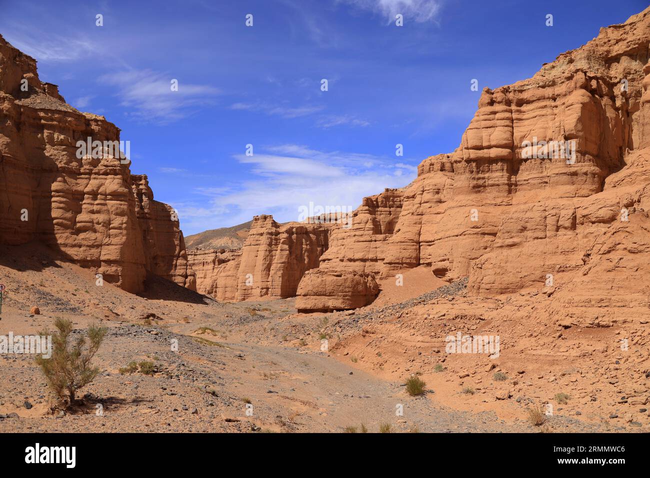 The rock formations in Nemegt canyon, Umnugobi, Mongolia Stock Photo ...