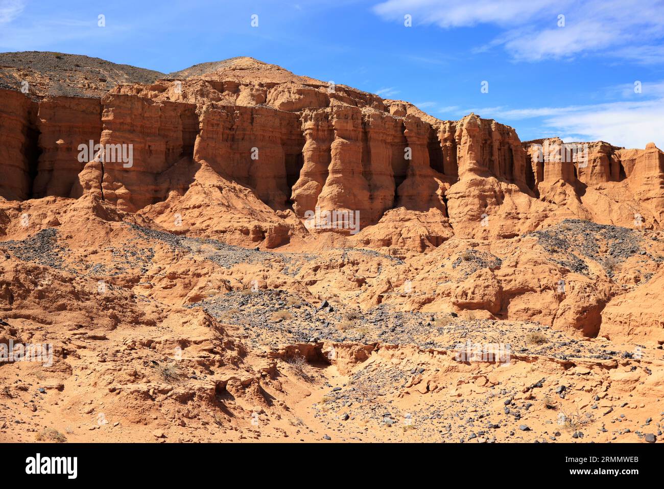 The rock formations in Nemegt canyon, Umnugobi, Mongolia Stock Photo ...