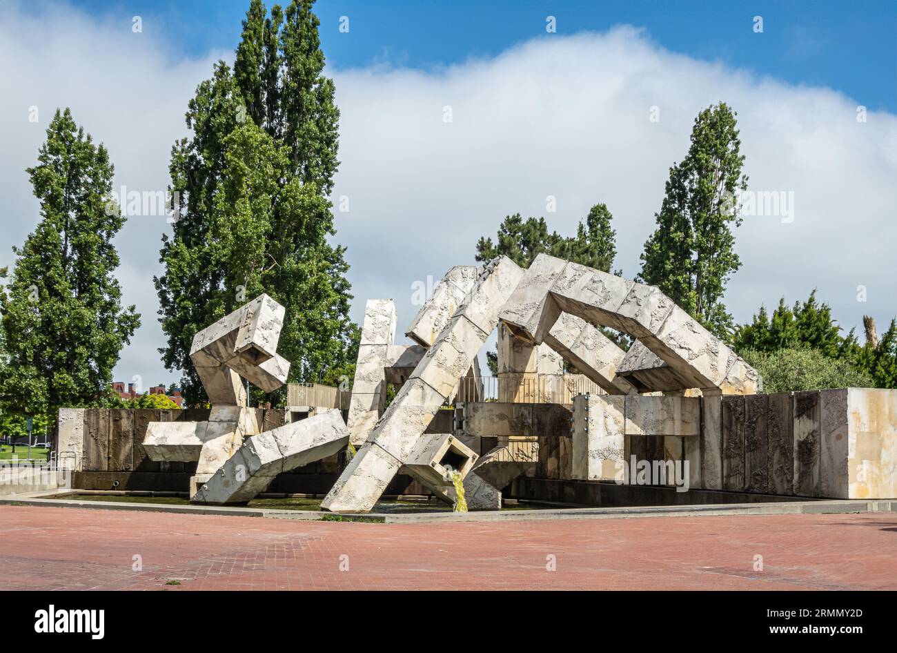 San Francisco, CA, USA - July 12, 2023: Vaillancourt Fountain AKA ...