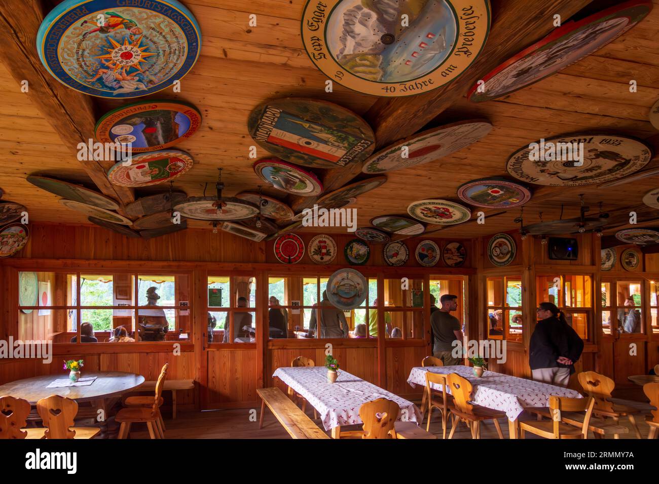 Tamsweg: lake Prebersee, shooting range hut for shooters at shooting ...