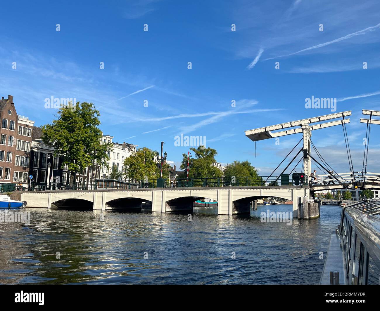 Amsterdam, Netherlands. August 29, 2023. The skinny bridge in Amsterdam ...