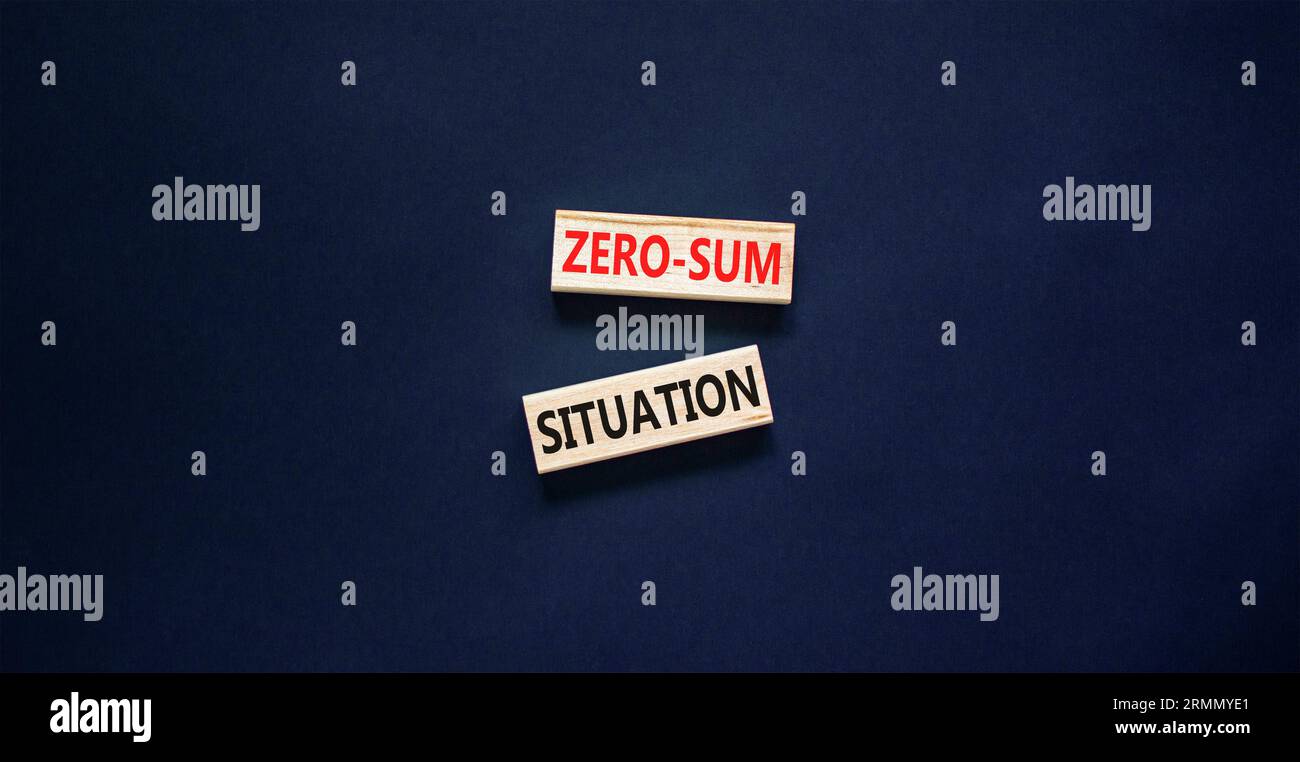 Zero-sum situation symbol. Concept words Zero-sum situation on ...