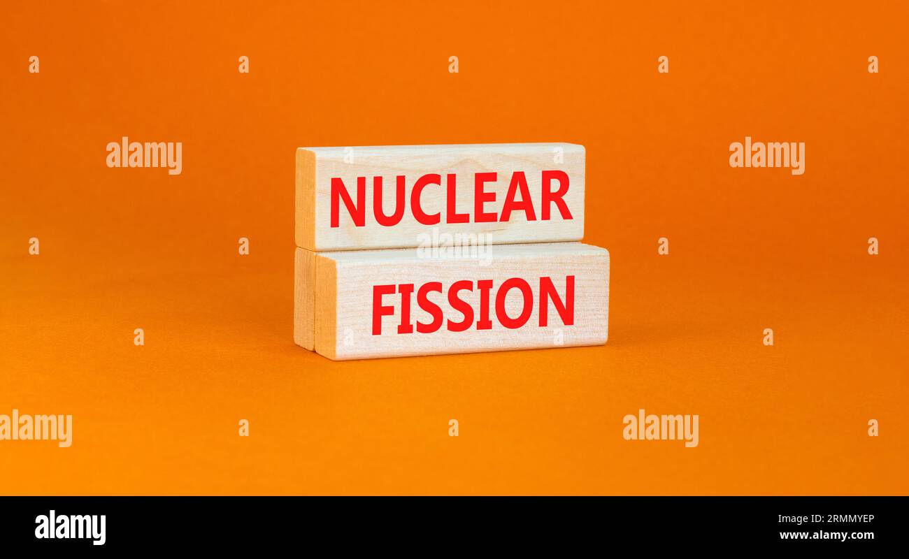 Nuclear fission symbol. Concept words Nuclear fission on beautiful ...