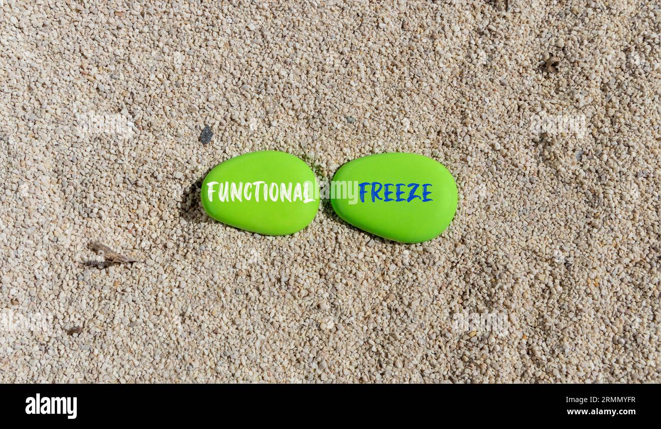 Functional freeze symbol. Concept words Functional freeze on beautiful ...