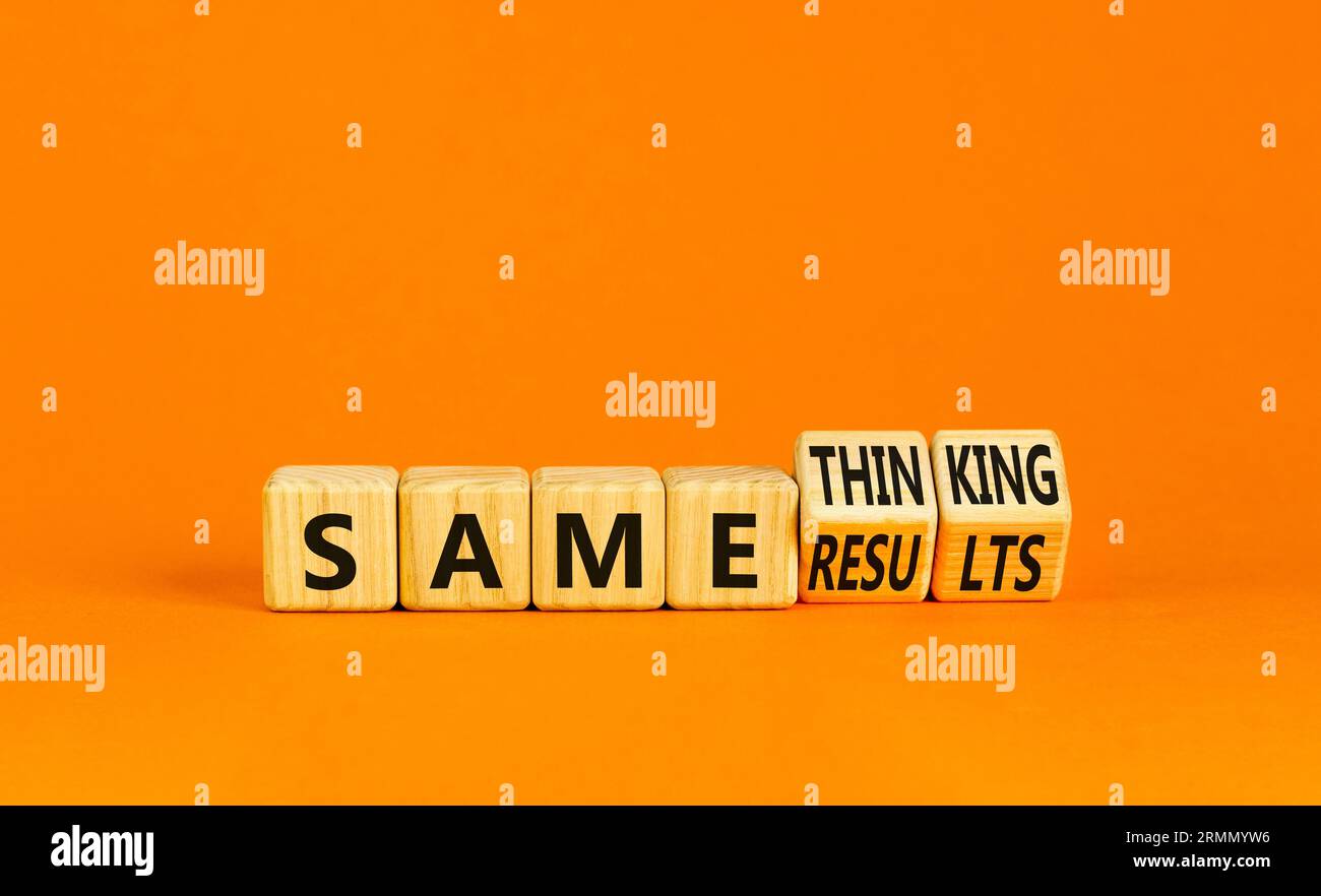 Same thinking and result symbol. Concept words Same thinking same ...