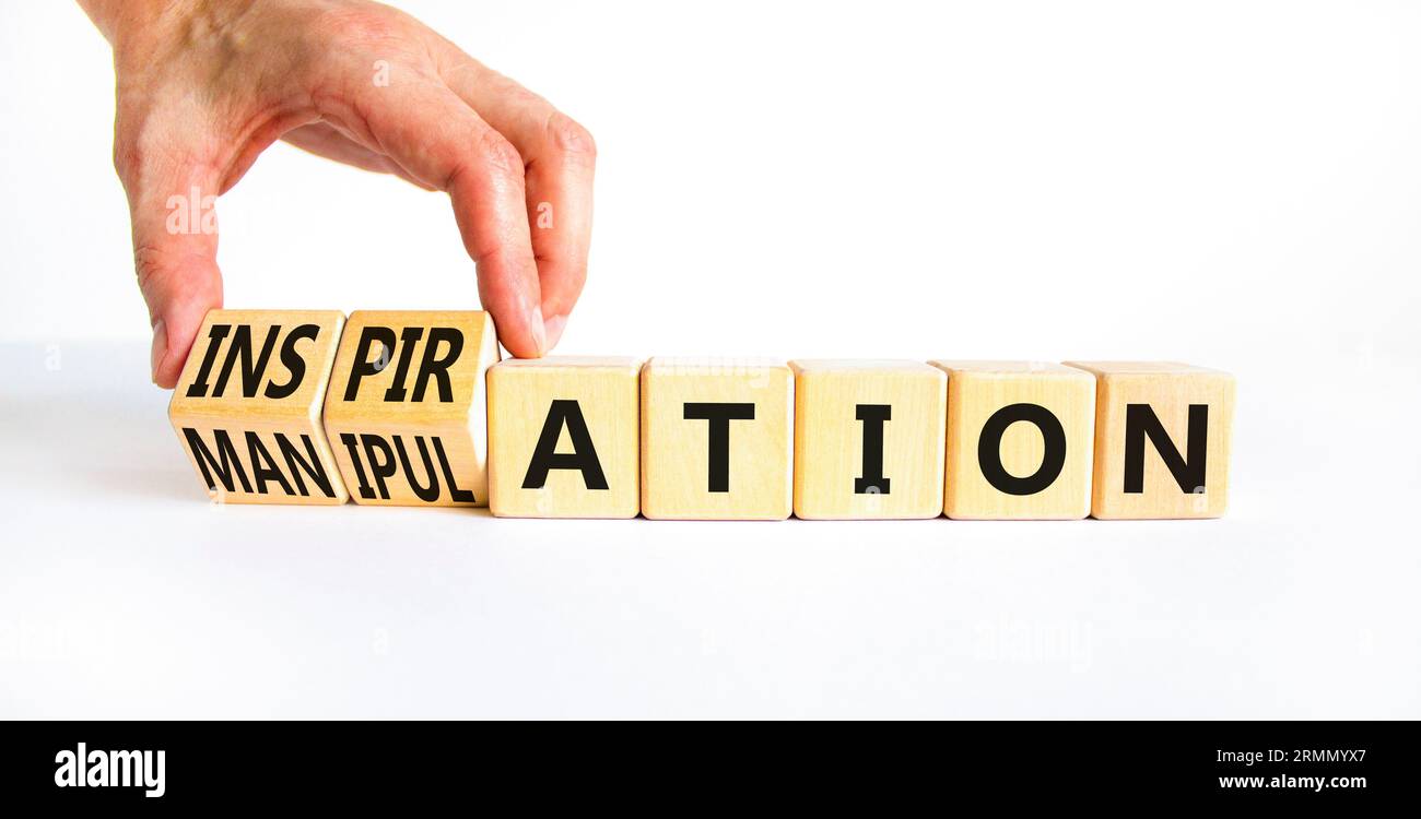 Inspiration Or Manipulation Symbol Concept Words Inspiration And
