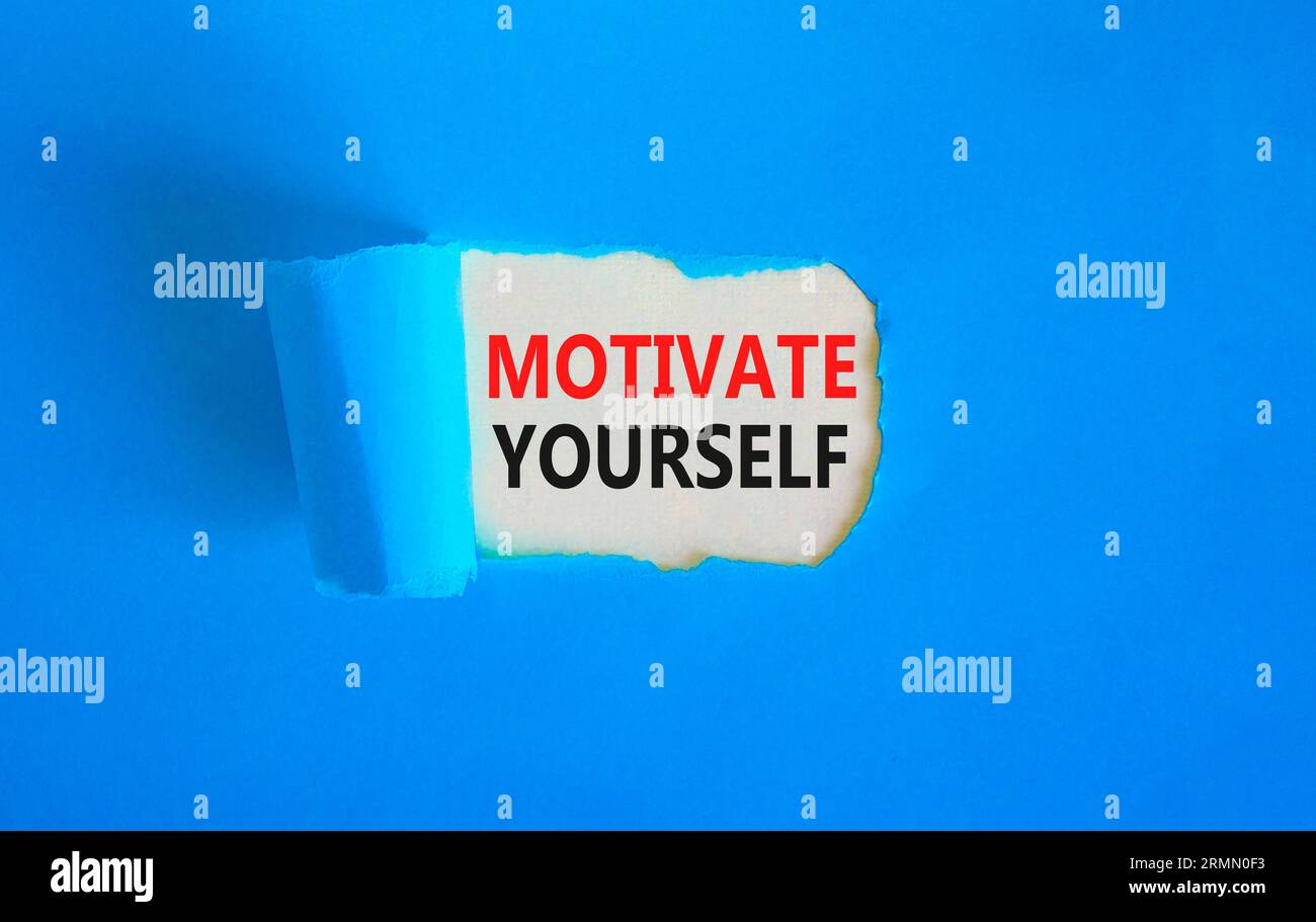 Motivate yourself symbol. Concept words Motivate yourself on beautiful ...
