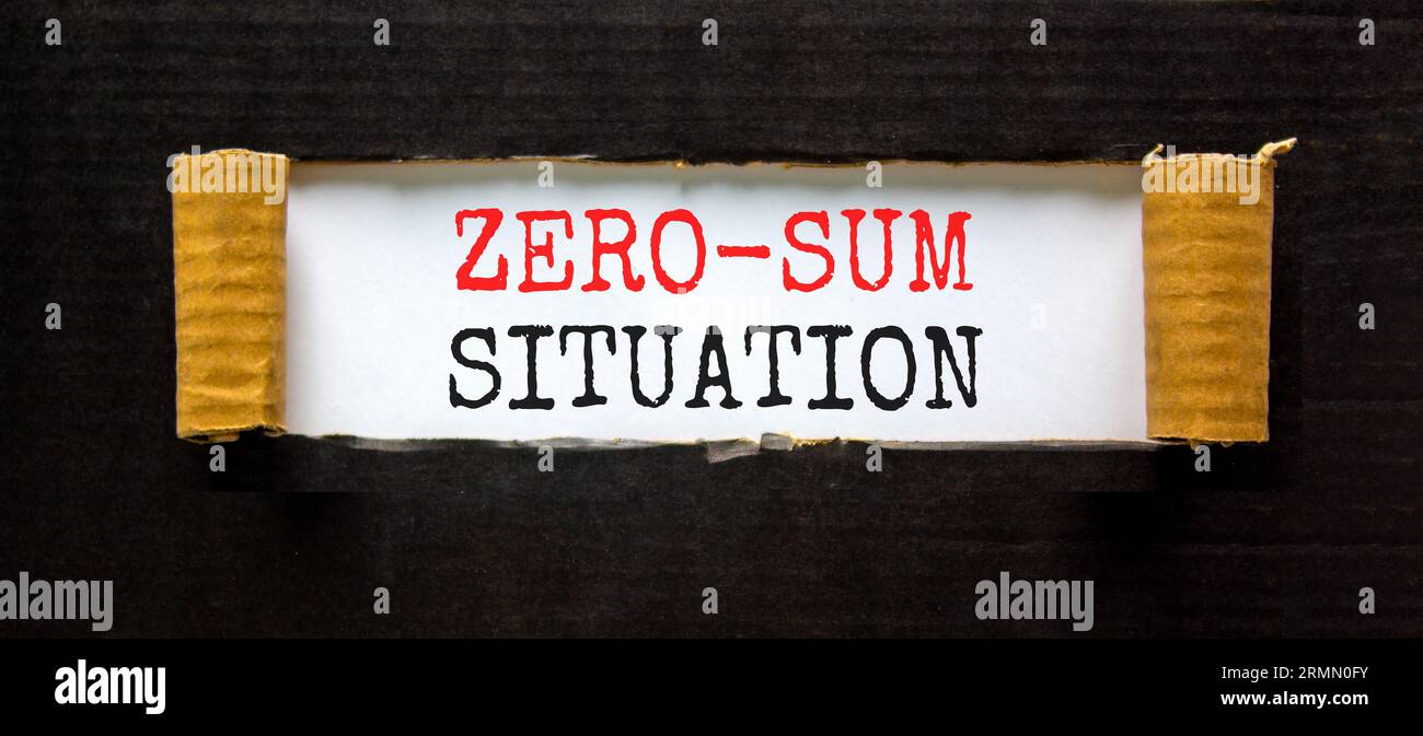 Zero-sum situation symbol. Concept words Zero-sum situation on ...