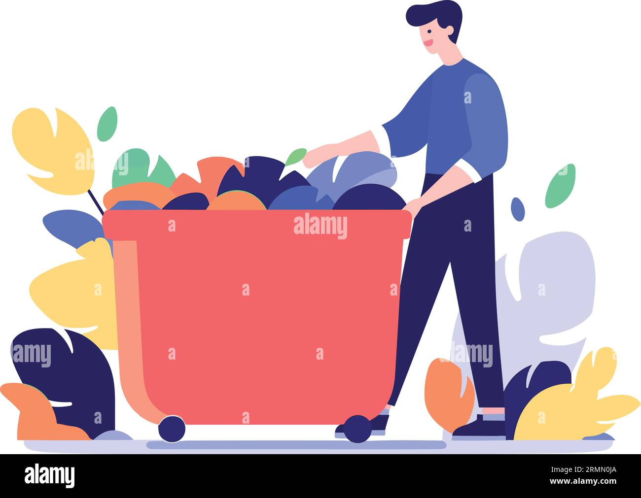 Throwing trash in street Stock Vector Images - Alamy
