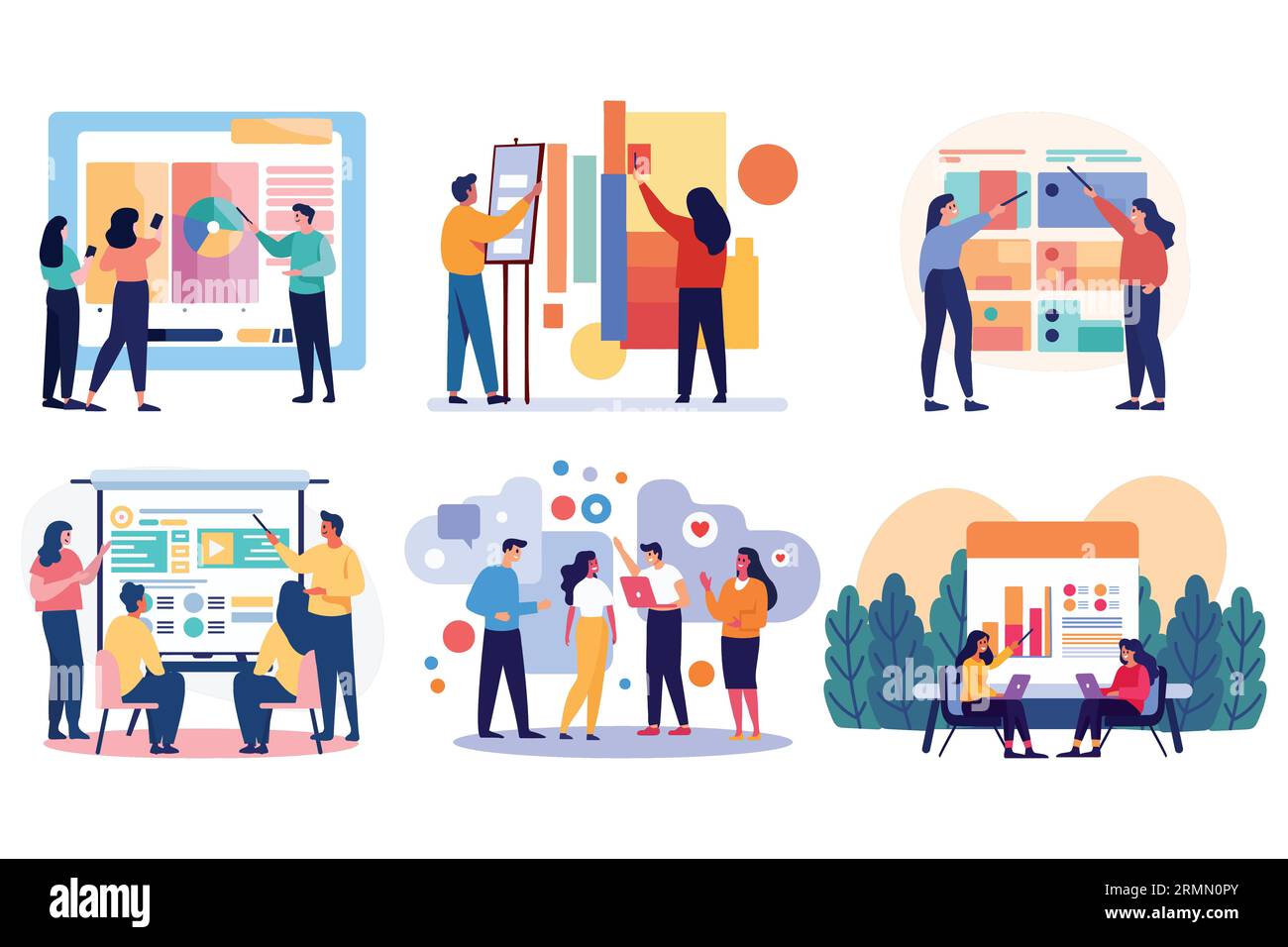 Office presentations vector vectors hi-res stock photography and images ...