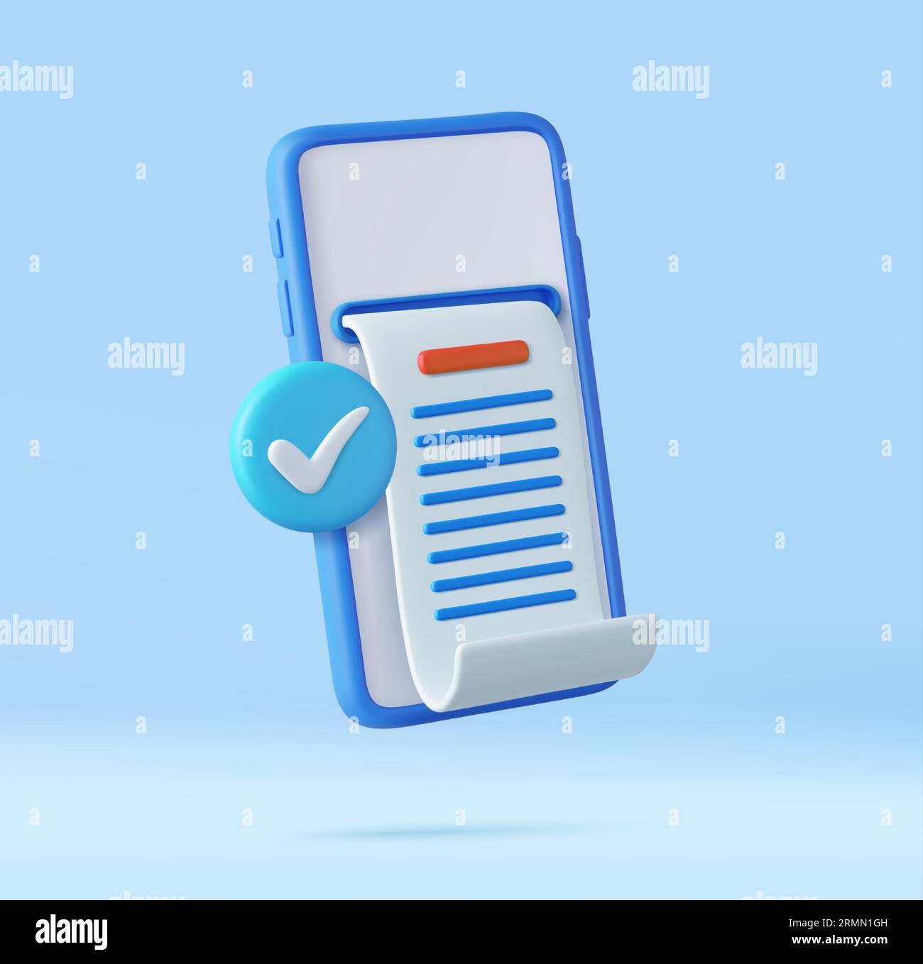 3d smartphone paper bill Stock Vector Images - Alamy