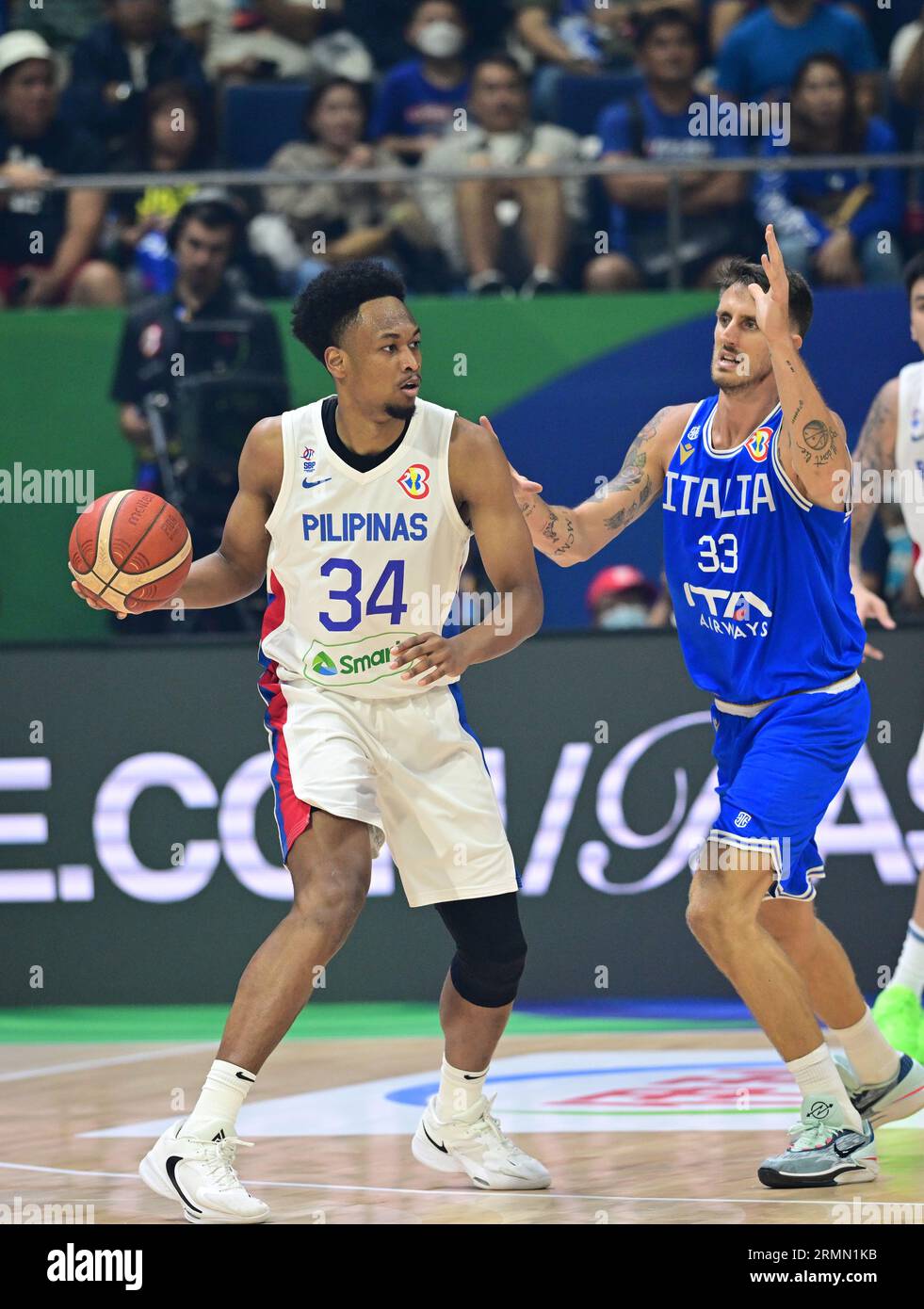 Quezon City, Philippines. 29th Aug, 2023. Ariel John Edu (L) of the ...