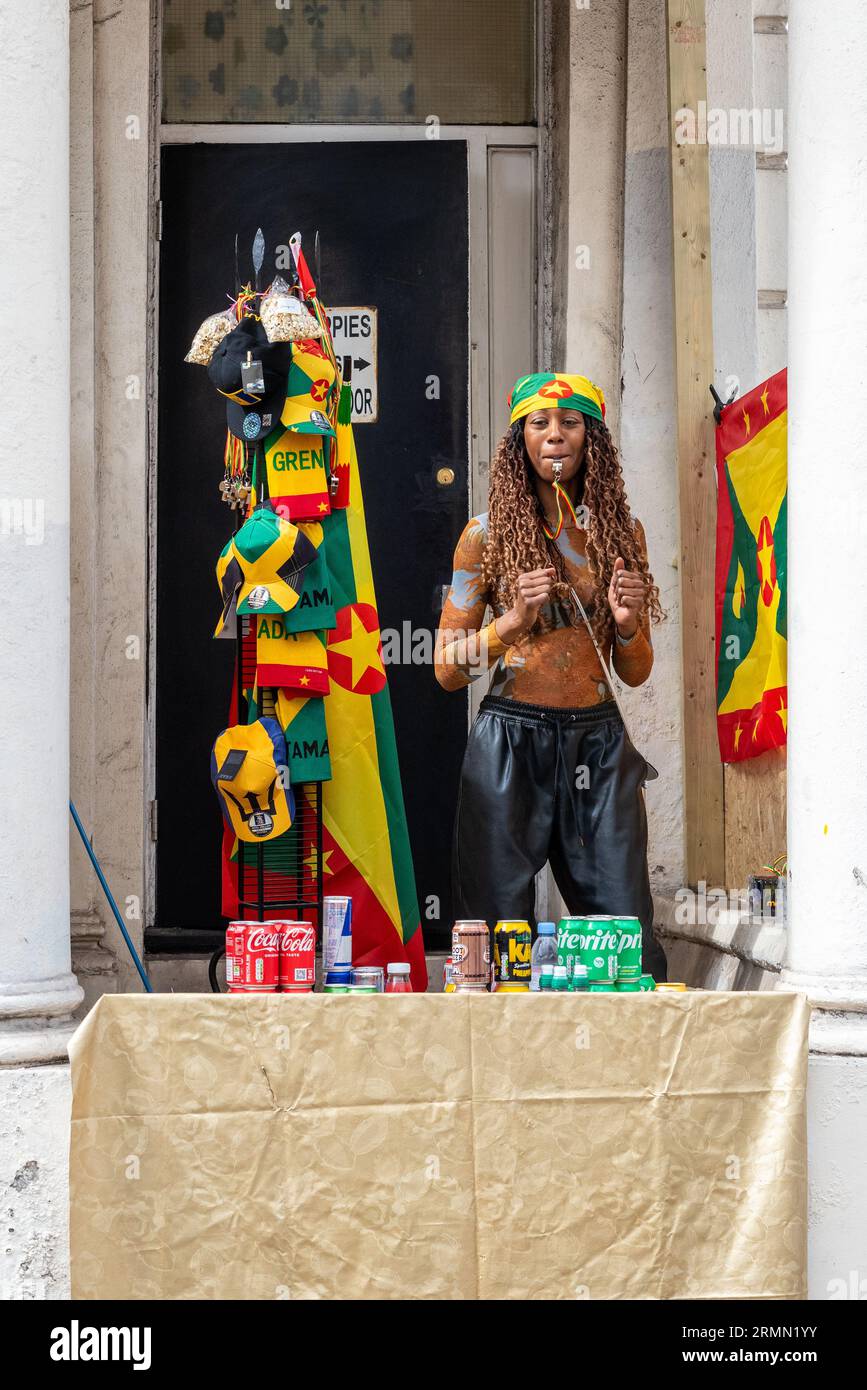 Vendor outside of property in Ladbroke Grove selling drink and Jamaican ...
