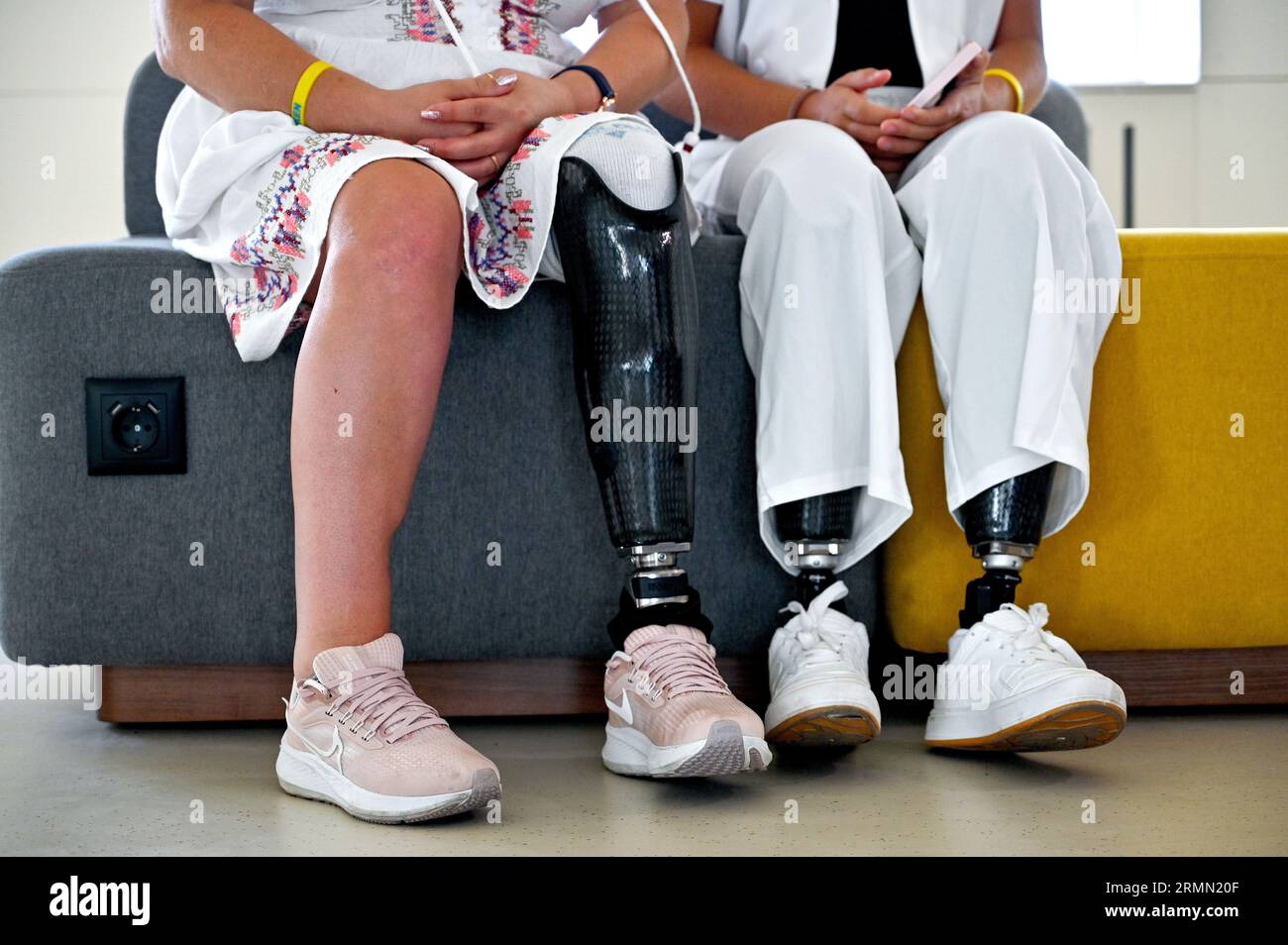 LVIV, UKRAINE - AUGUST 29, 2023 - Nataliia Stepanenko and her daughter ...