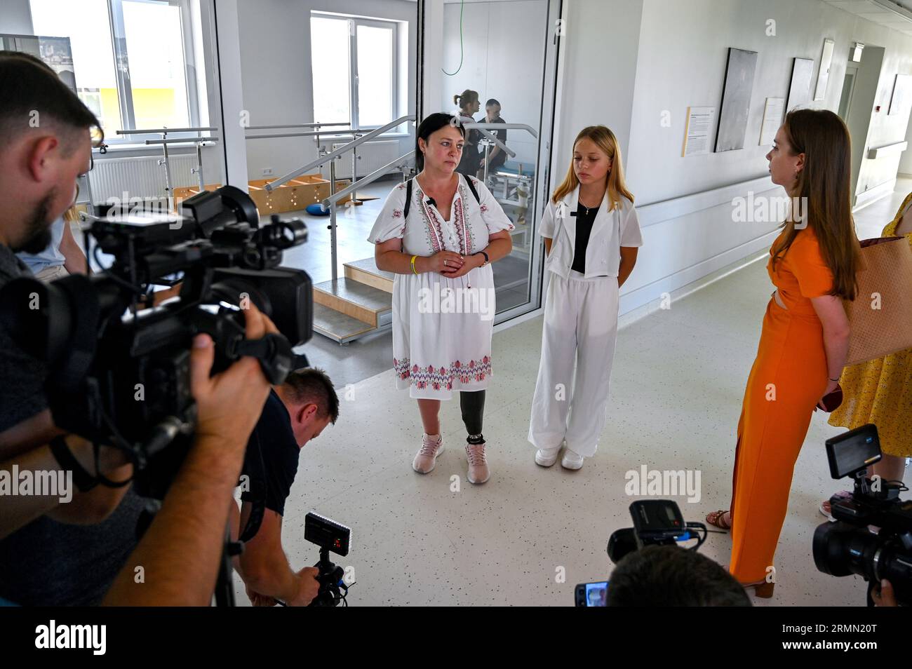LVIV, UKRAINE - AUGUST 29, 2023 - Nataliia Stepanenko and her daughter ...