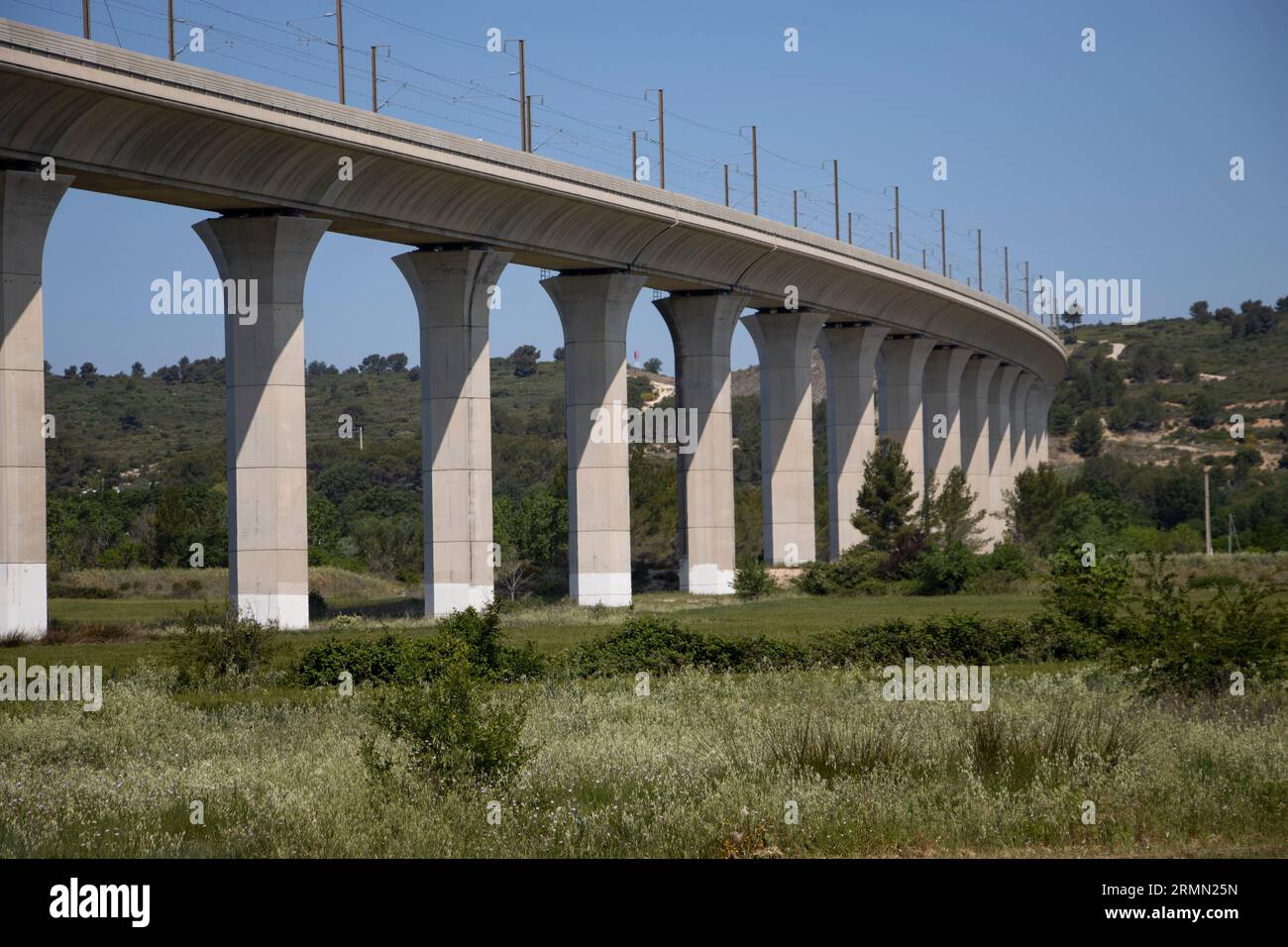 Ventabren TGV Railway Viaduct, LGV Méditerranée, Ventabren, Bouches-du ...