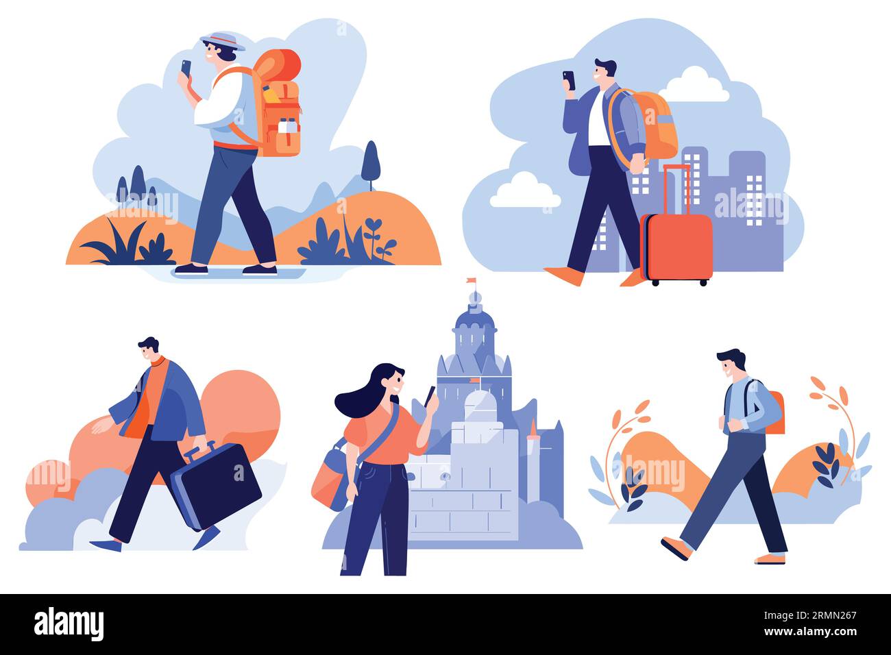 Hand drawn tourists attractions hi-res stock photography and images - Alamy