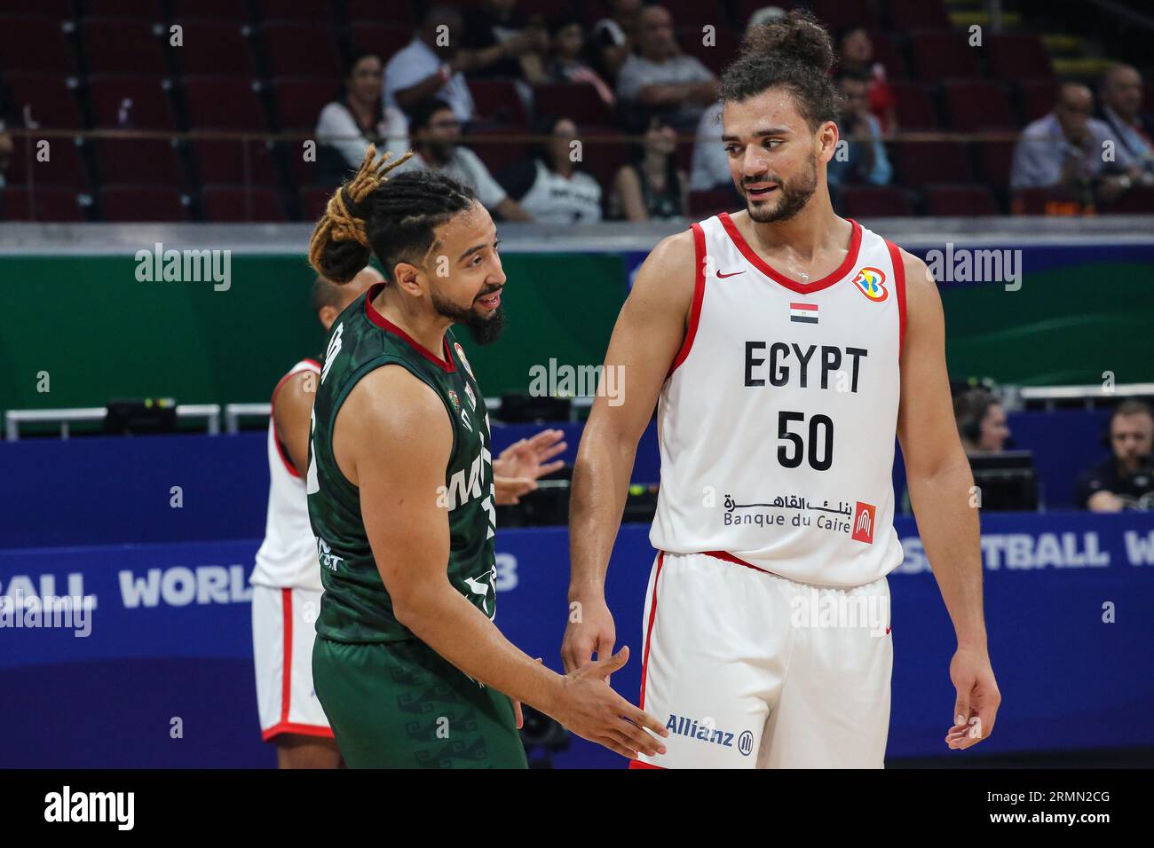 Pasay City, Philippines. 29th Aug, 2023. Assem Marei (R) of Egypt ...