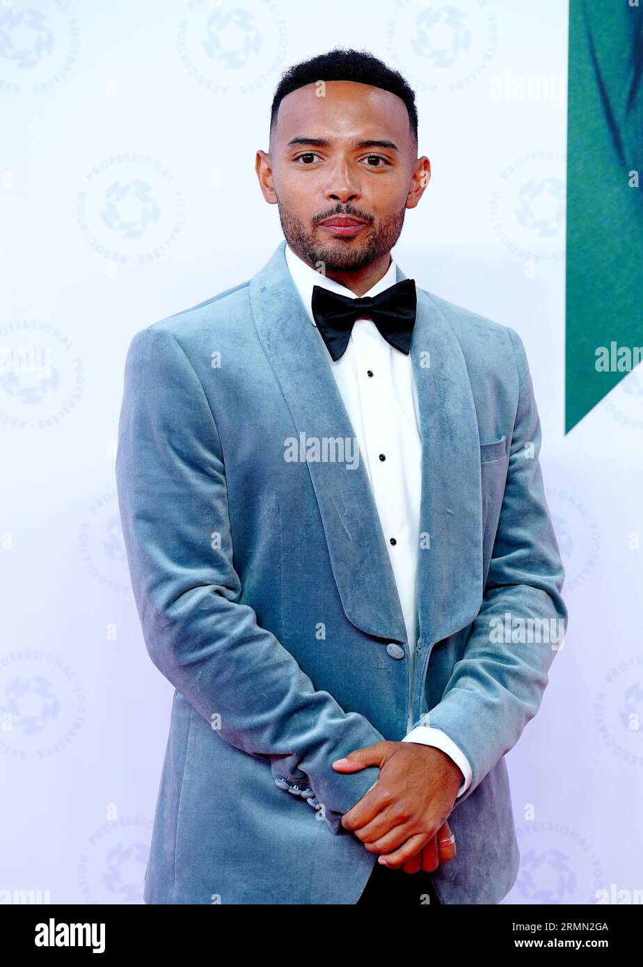 Liam MacDevitt arrives for the 2023 PFA Awards at The Lowry, Manchester ...