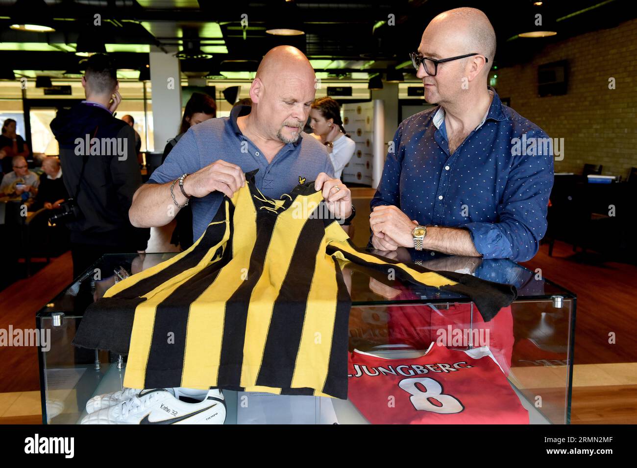 Football memorabilia shirt collector Steve Plant with valuer BBC’s ...