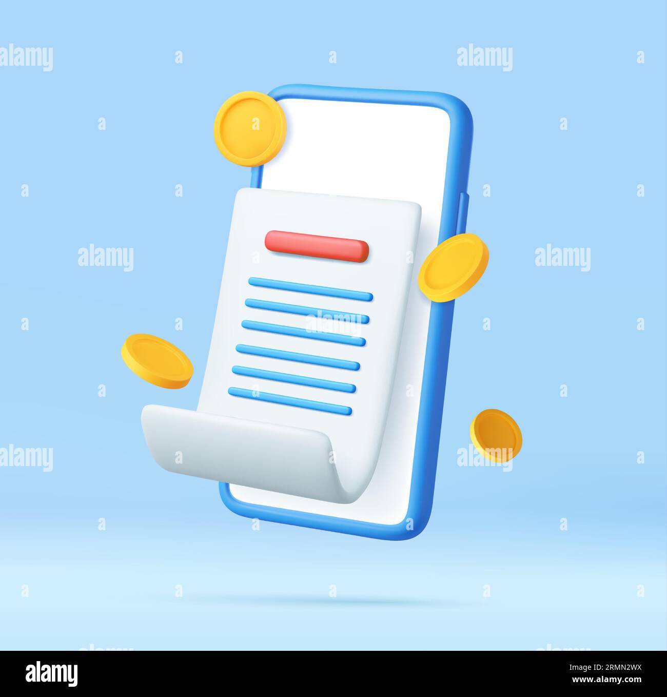 3D bill payment Stock Vector Image & Art - Alamy