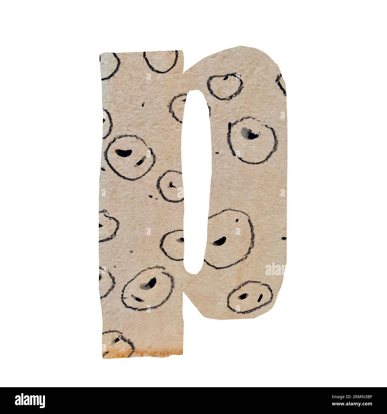 Uppercase letter P cut out paper alphabet Stock Photo - Alamy