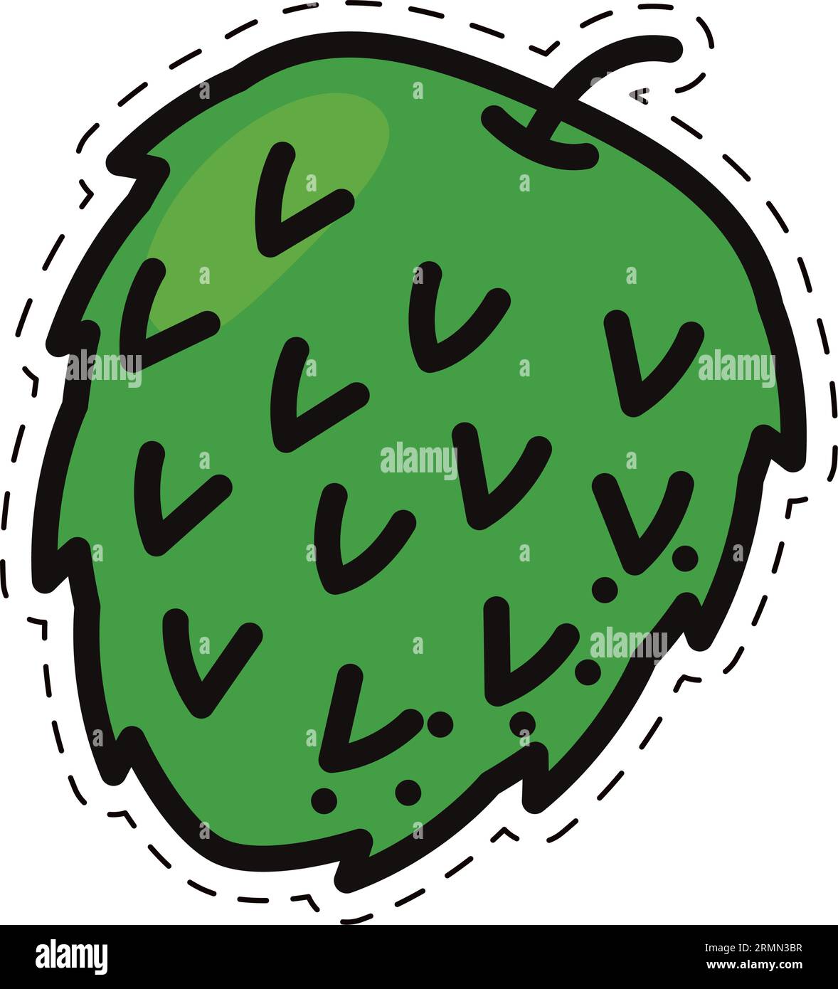 Isolated colored soursop fruit icon Flat style Vector Stock Vector Image & Art - Alamy