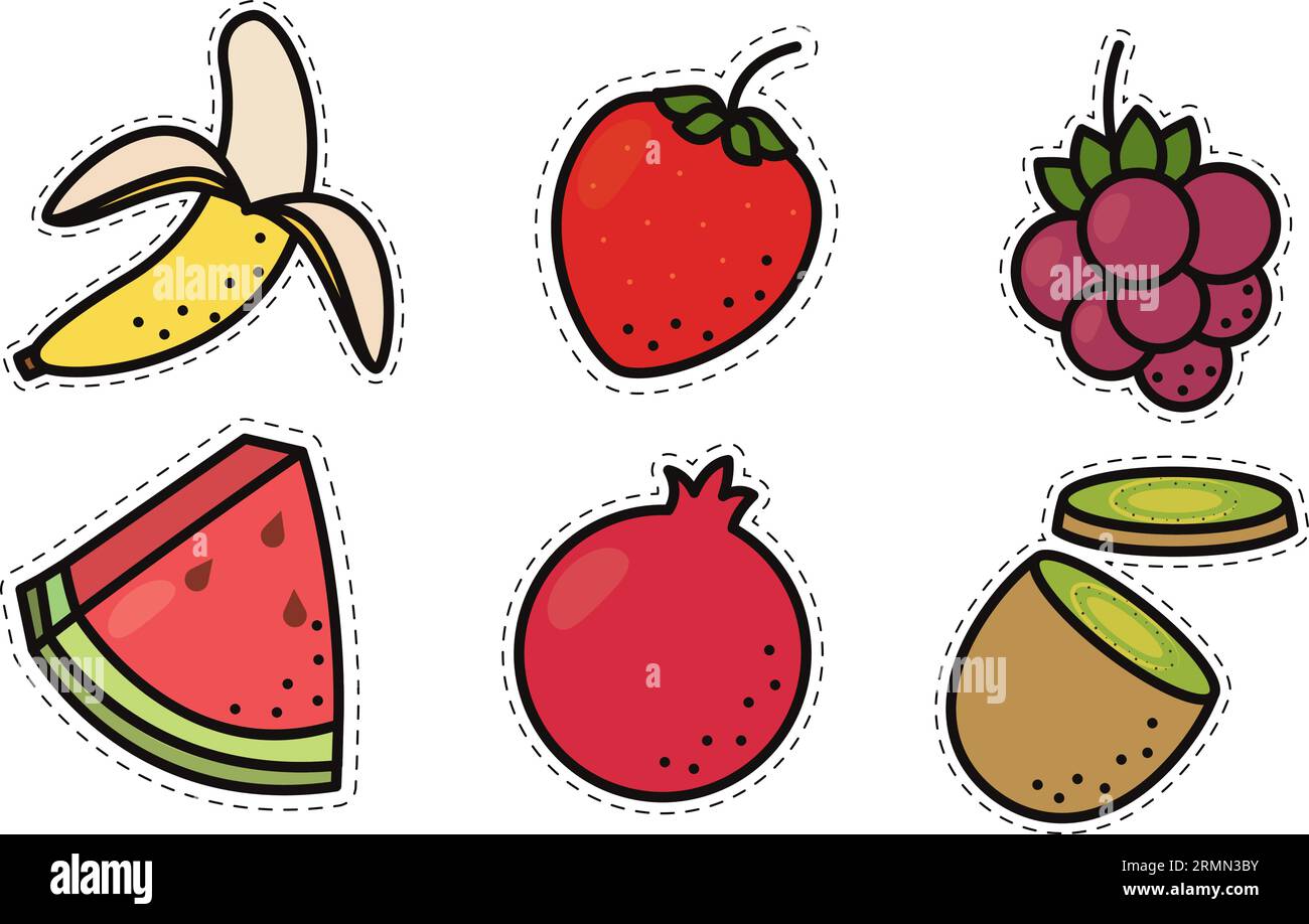 Set of colored fruit icons Vector Stock Vector Image & Art - Alamy