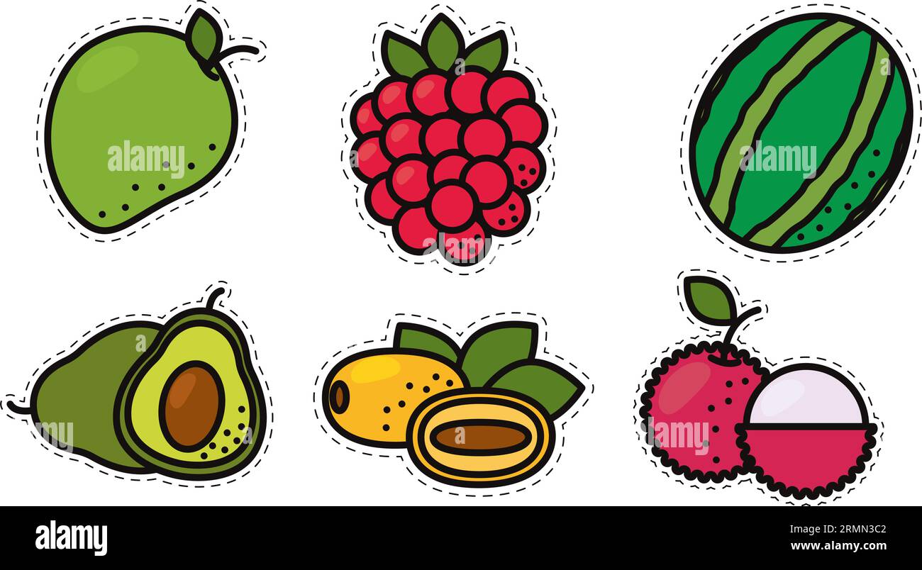 Watermelon peach Stock Vector Images - Alamy