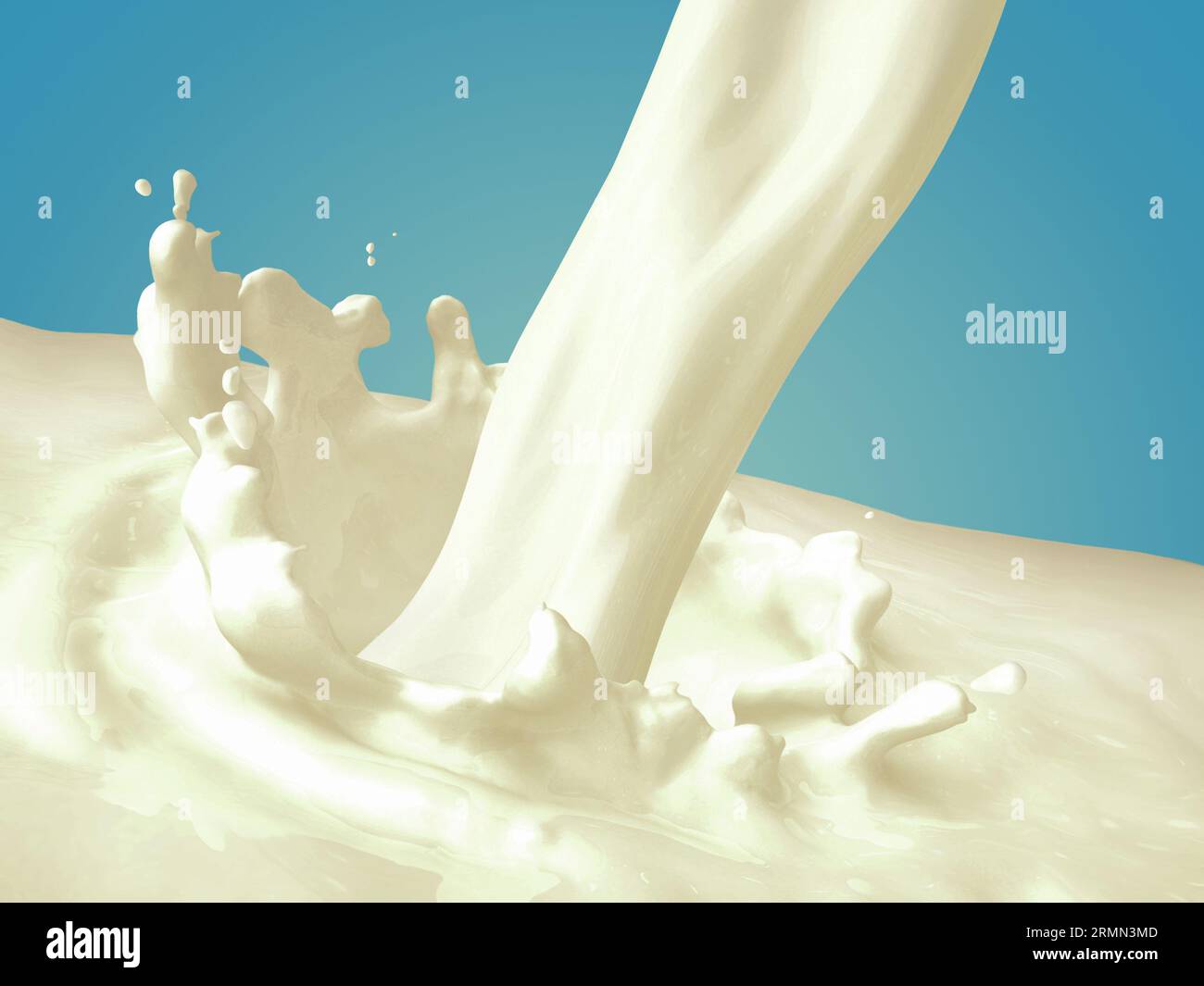 Pouring milk. Digital illustration with clipping path included Stock ...