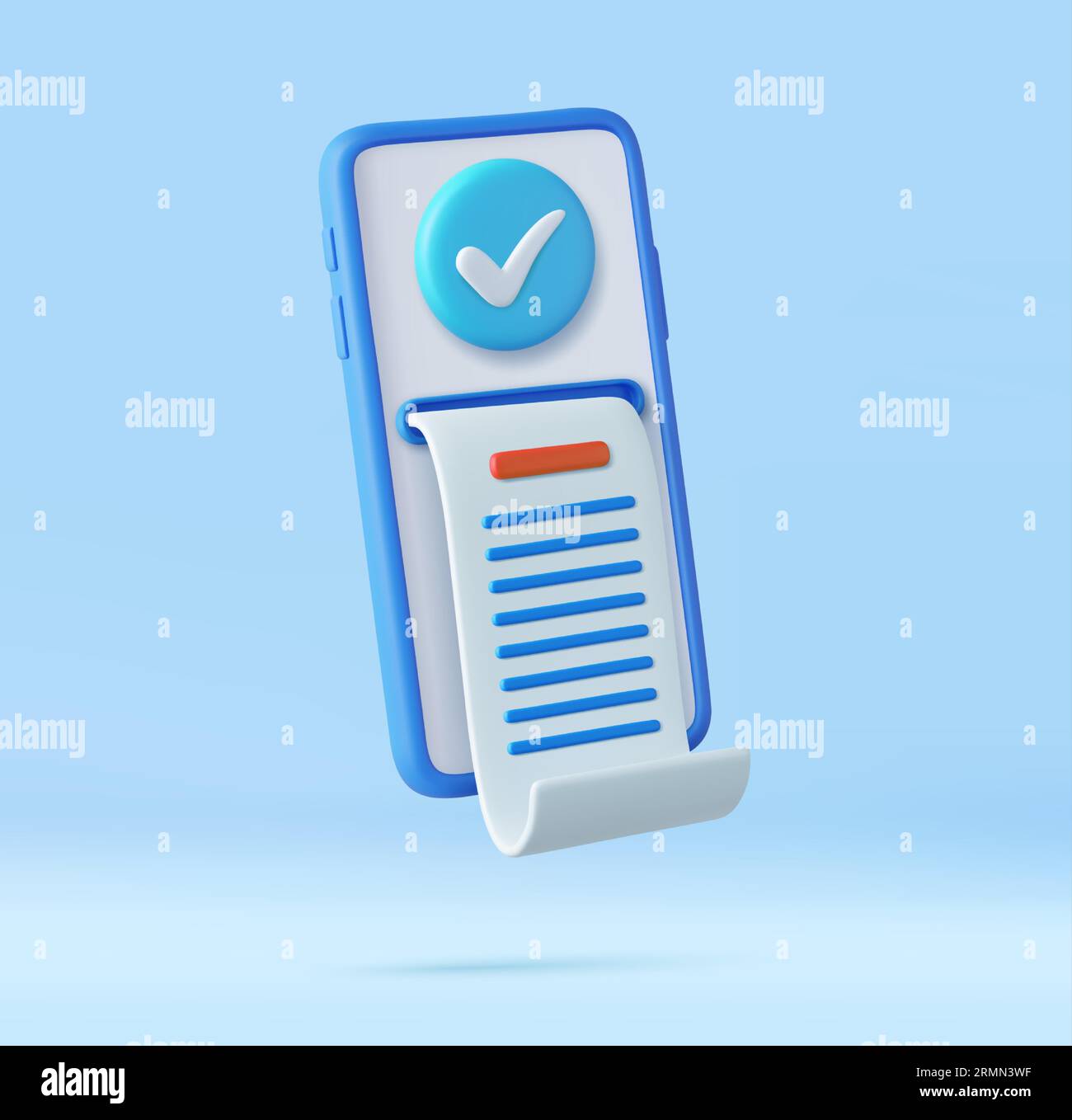 3d smartphone paper bill Stock Vector Images - Alamy