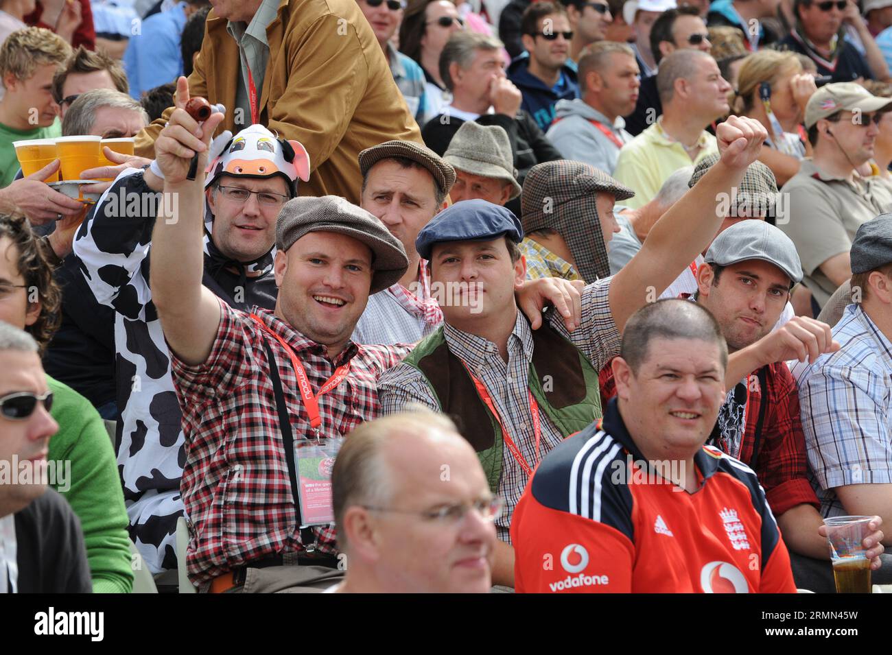 Cricket fans supporters in fancy dress at Edgbaston Stock Photo - Alamy