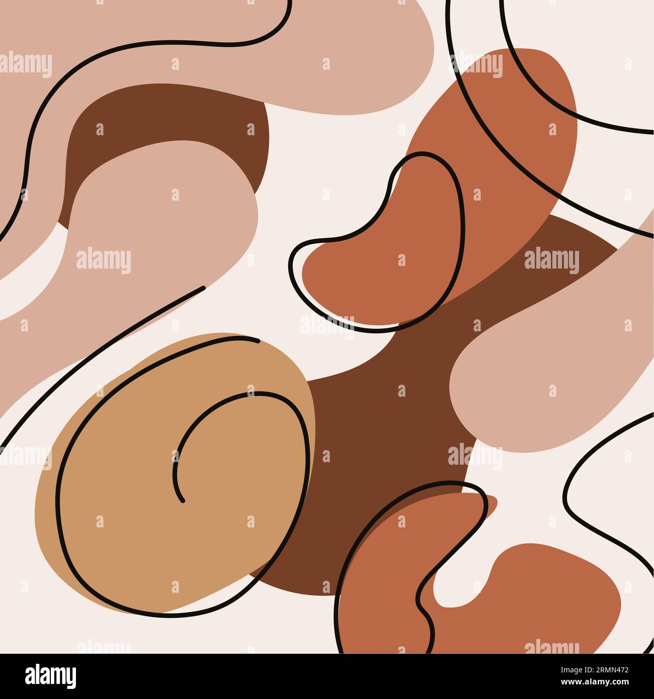 Hand drawn illustration background with abstract shapes Vector Stock ...