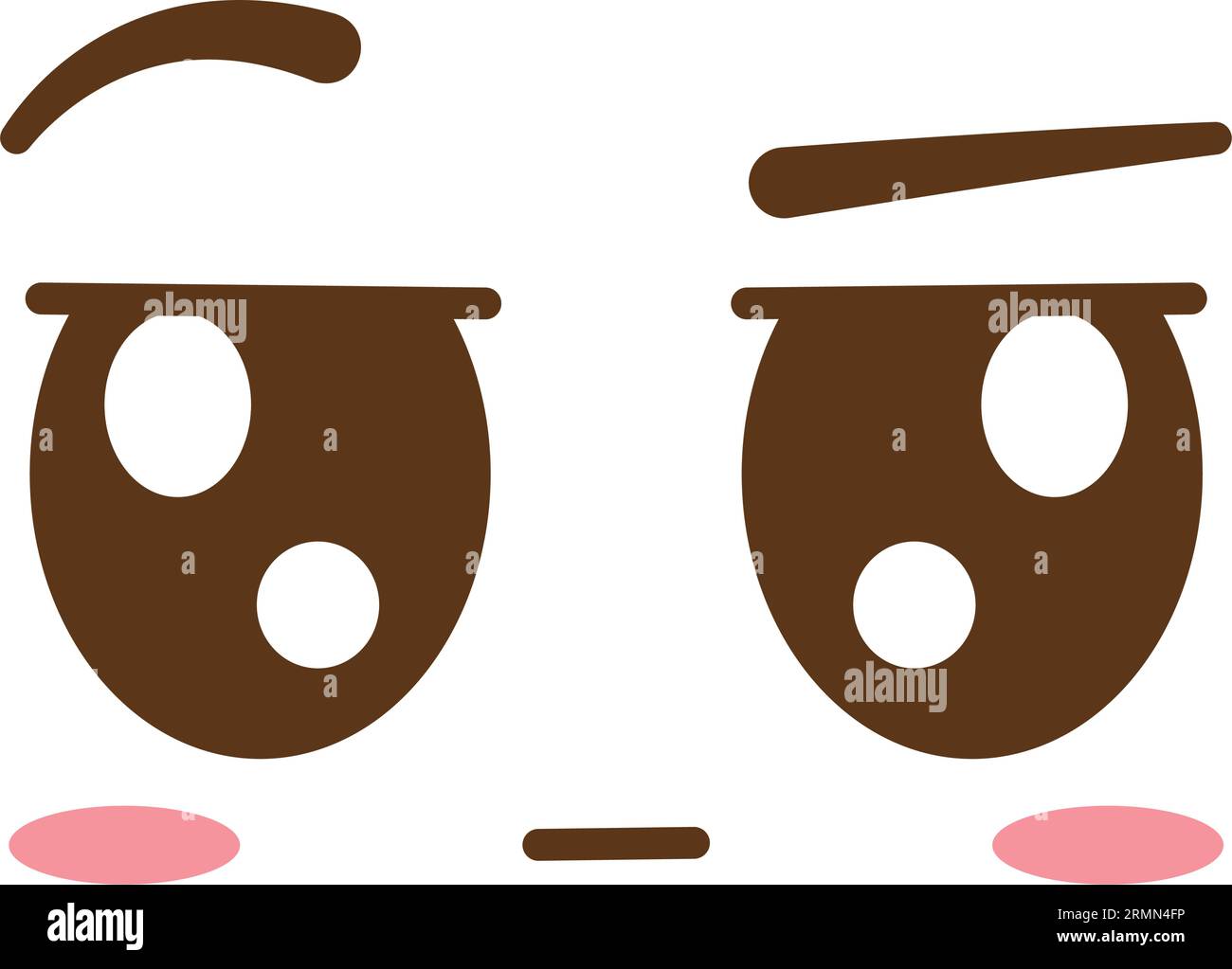 Isolated cute doubt facial expression Vector Stock Vector Image & Art ...