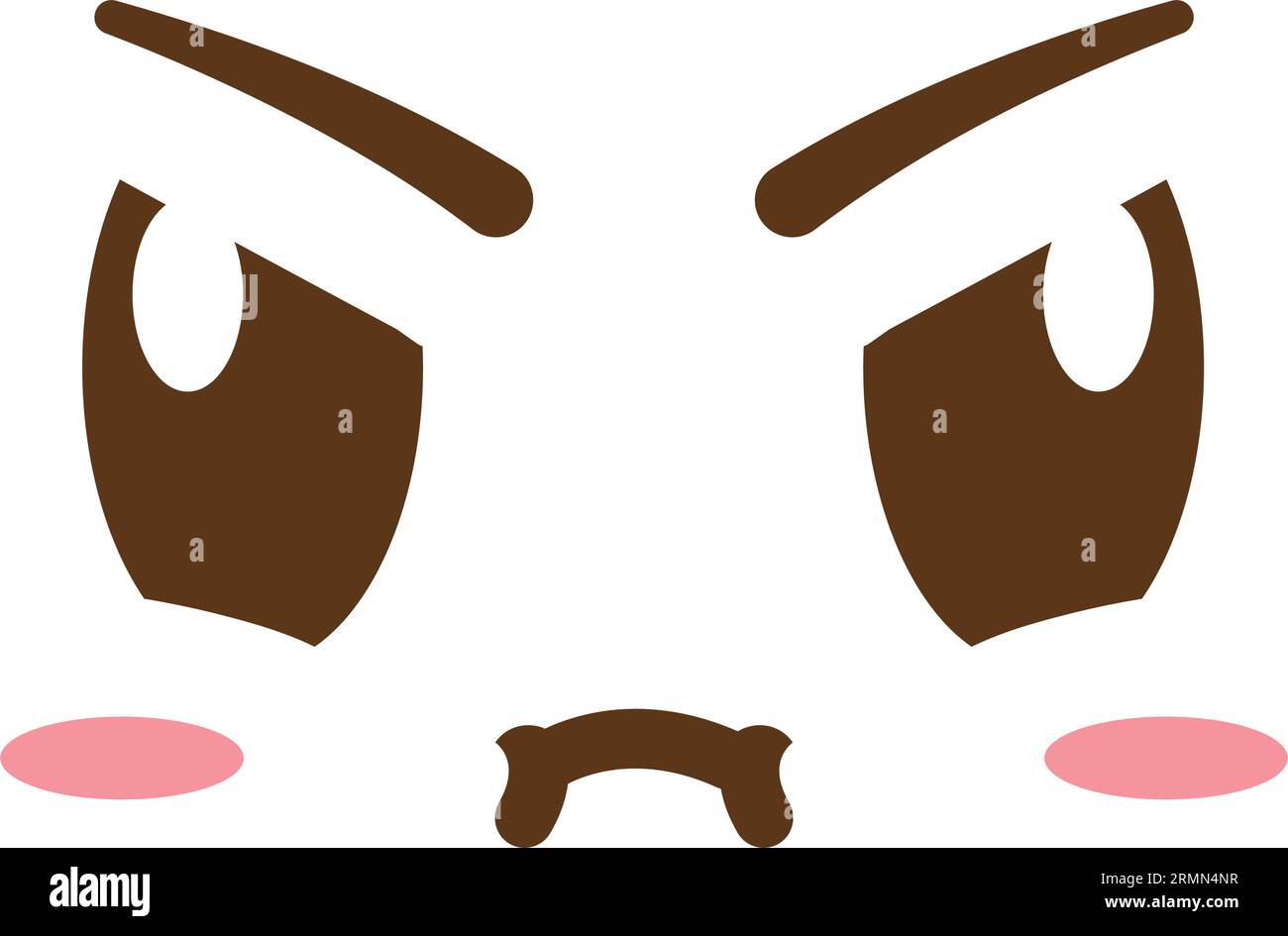 Isolated cute angry facial expression Vector Stock Vector Image & Art ...