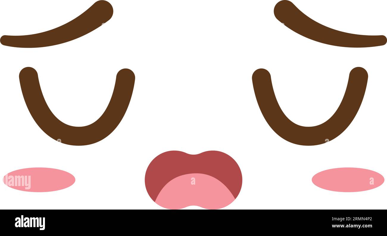 Isolated cute sigh facial expression Vector Stock Vector Image & Art ...