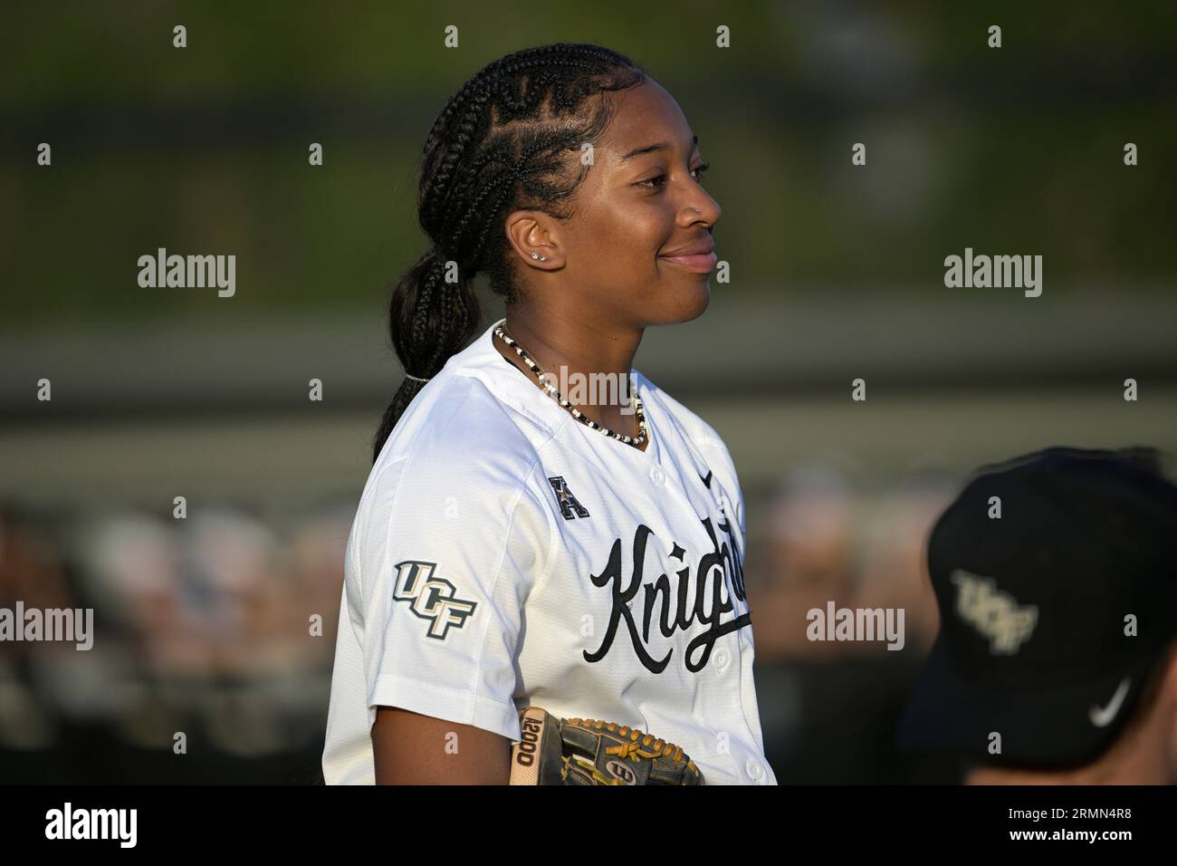 Central Florida's Jada Cody (17) stands on the field before an NCAA ...
