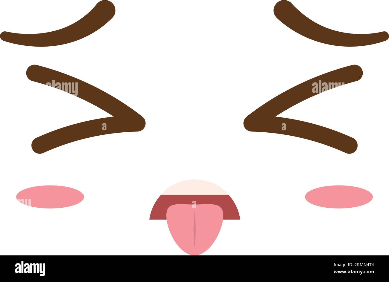 Isolated cute disgusted facial expression Vector Stock Vector Image ...