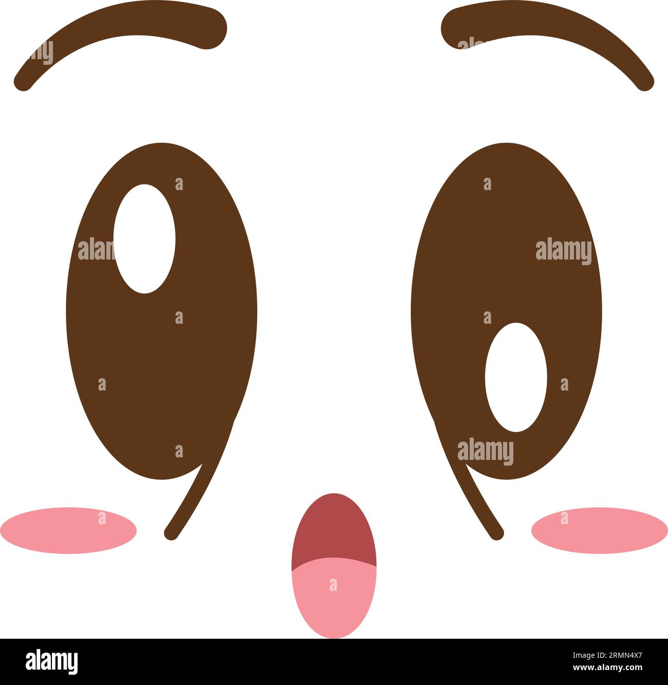 Isolated cute surprise facial expression Vector Stock Vector Image ...