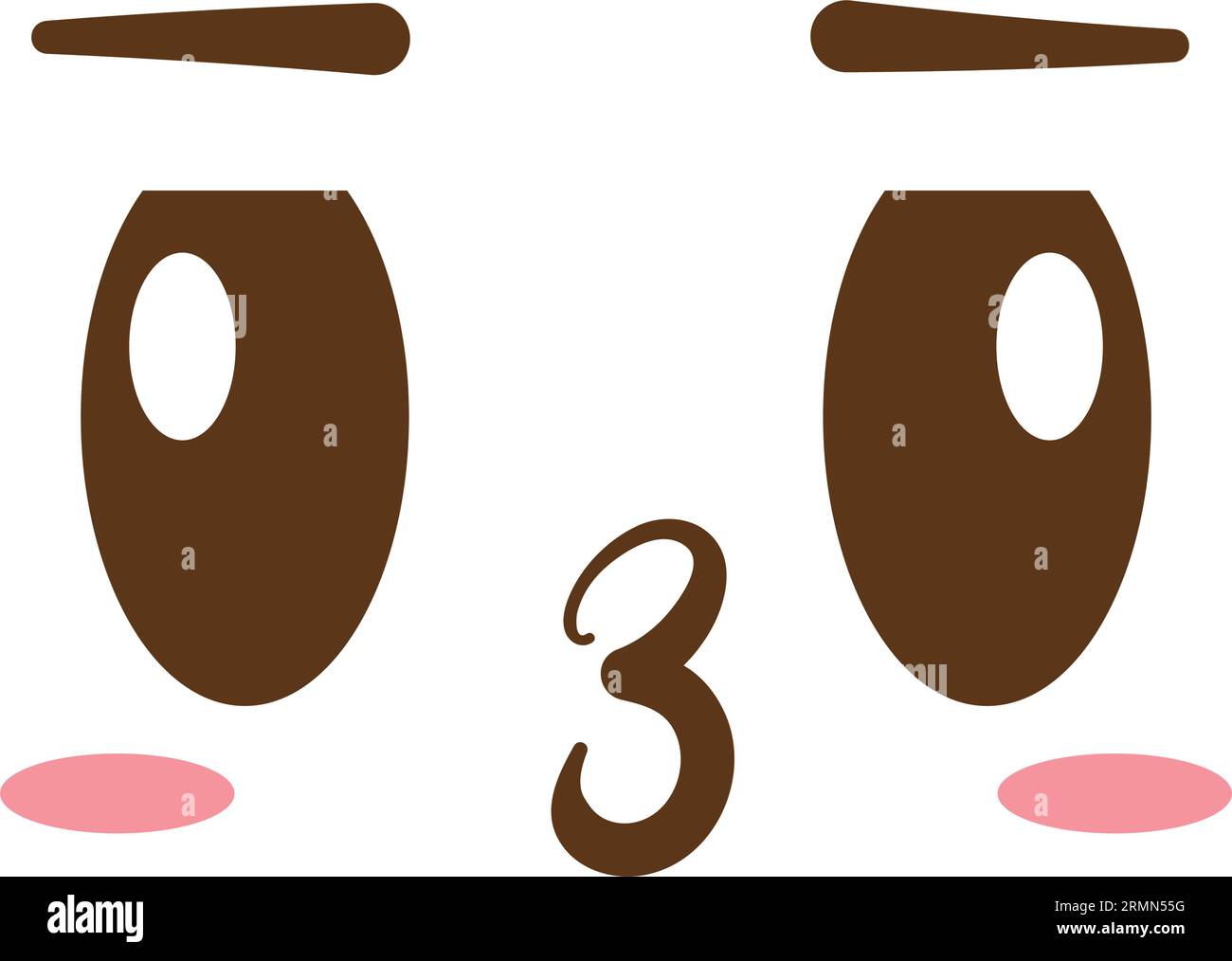 Isolated cute kissing facial expression Vector Stock Vector Image & Art ...