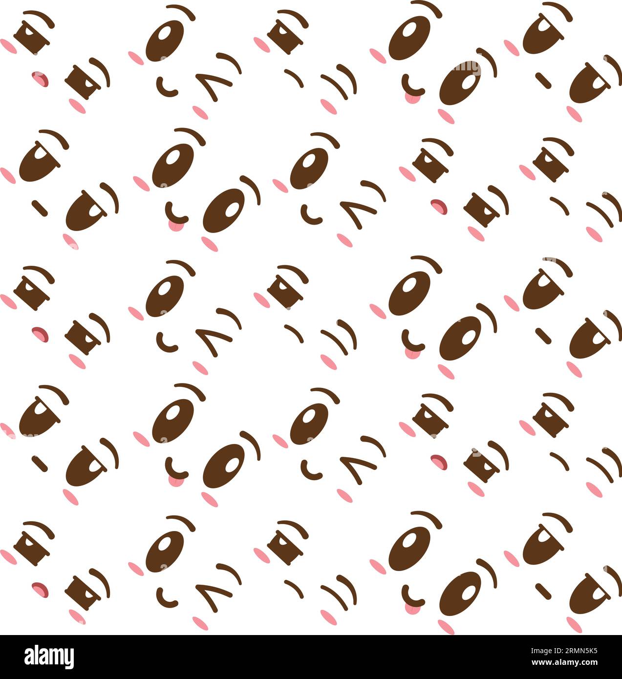 Seamless pattern background with borderless facial expressions Vector ...