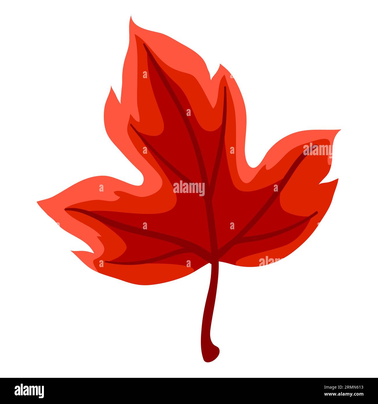 Illustration of autumn leaf. Decorative beautiful foliage Stock Vector ...