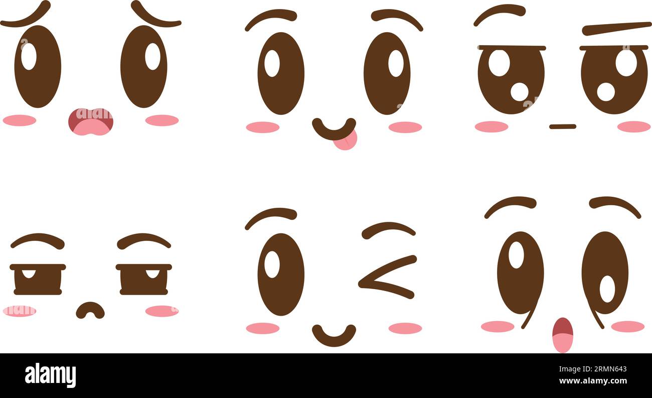 Set of borderless facial expressions Vector Stock Vector Image & Art ...