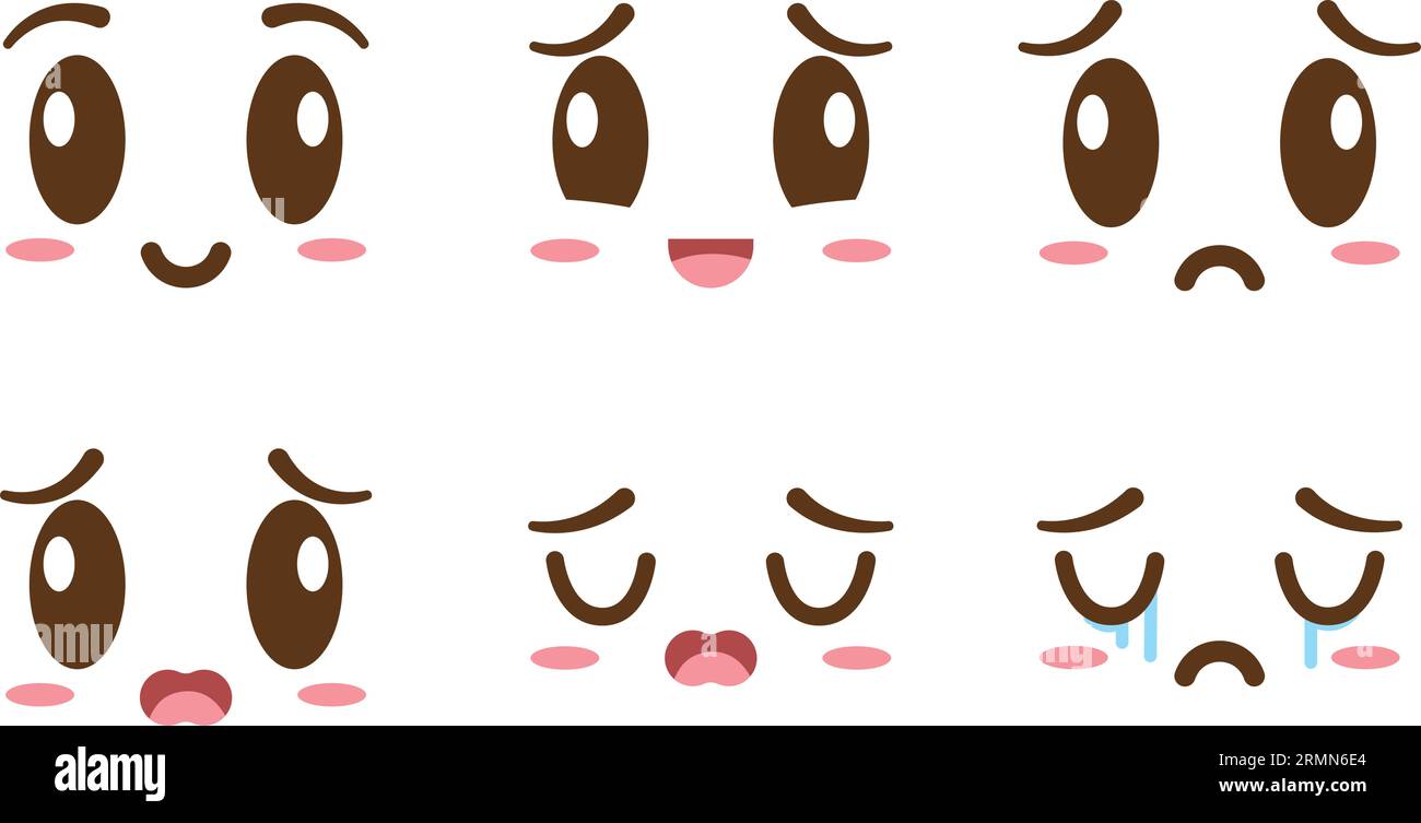 Set of borderless facial expressions Vector Stock Vector Image & Art ...