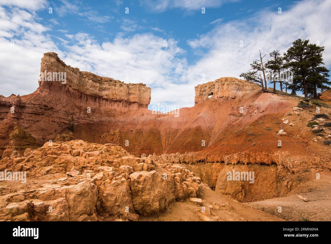 The dramatic landscape of Bryce Canyon National Park. Wind, weather ...