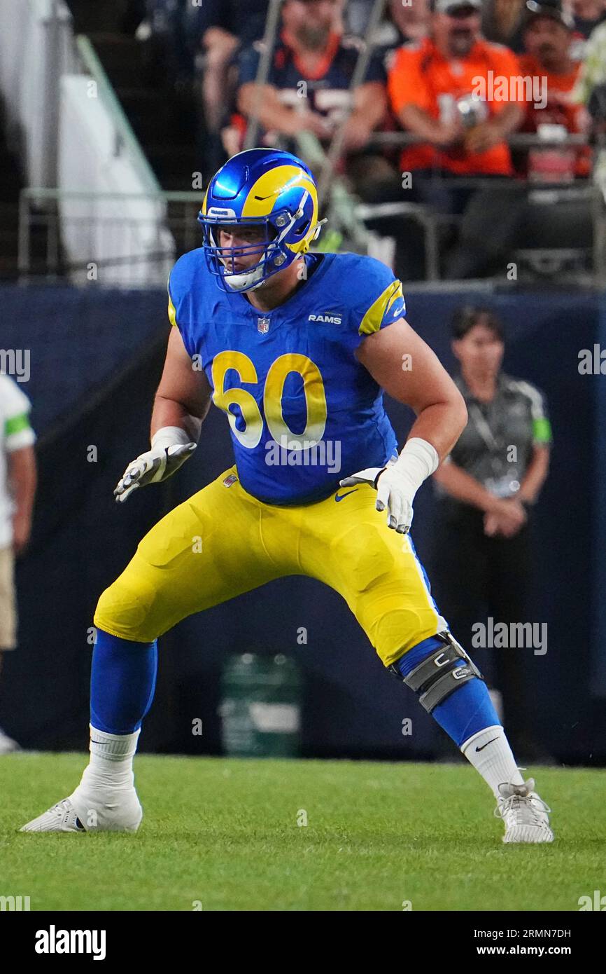 Denver Broncos center Luke Wattenberg (60) plays against the Denver ...