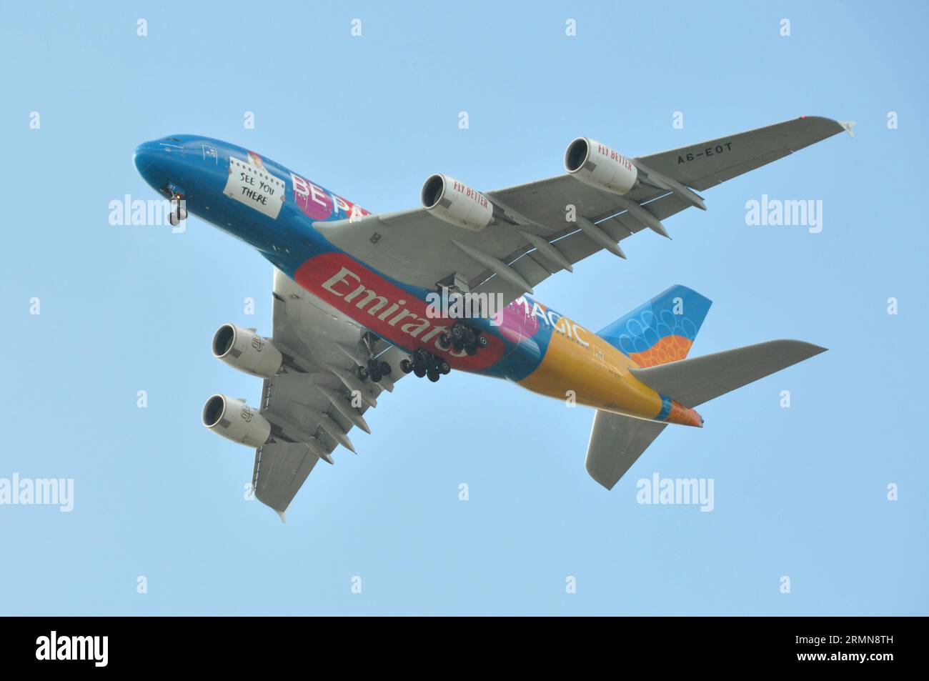 A380 Airbus in colourful modern livery 2023, the largest passenger jet ...